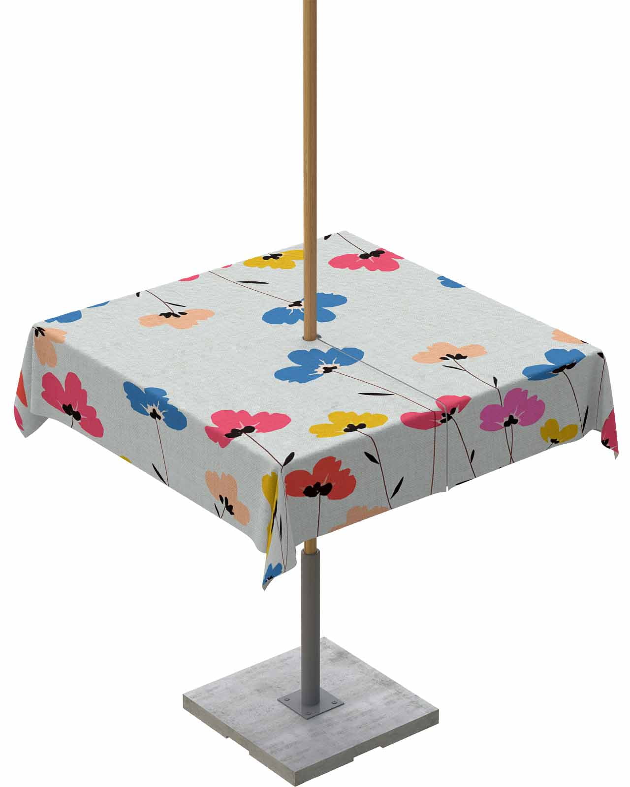 Fsddascl Spring Floral Outdoor Tablecloth - 60x60 Inch Square Dining ...