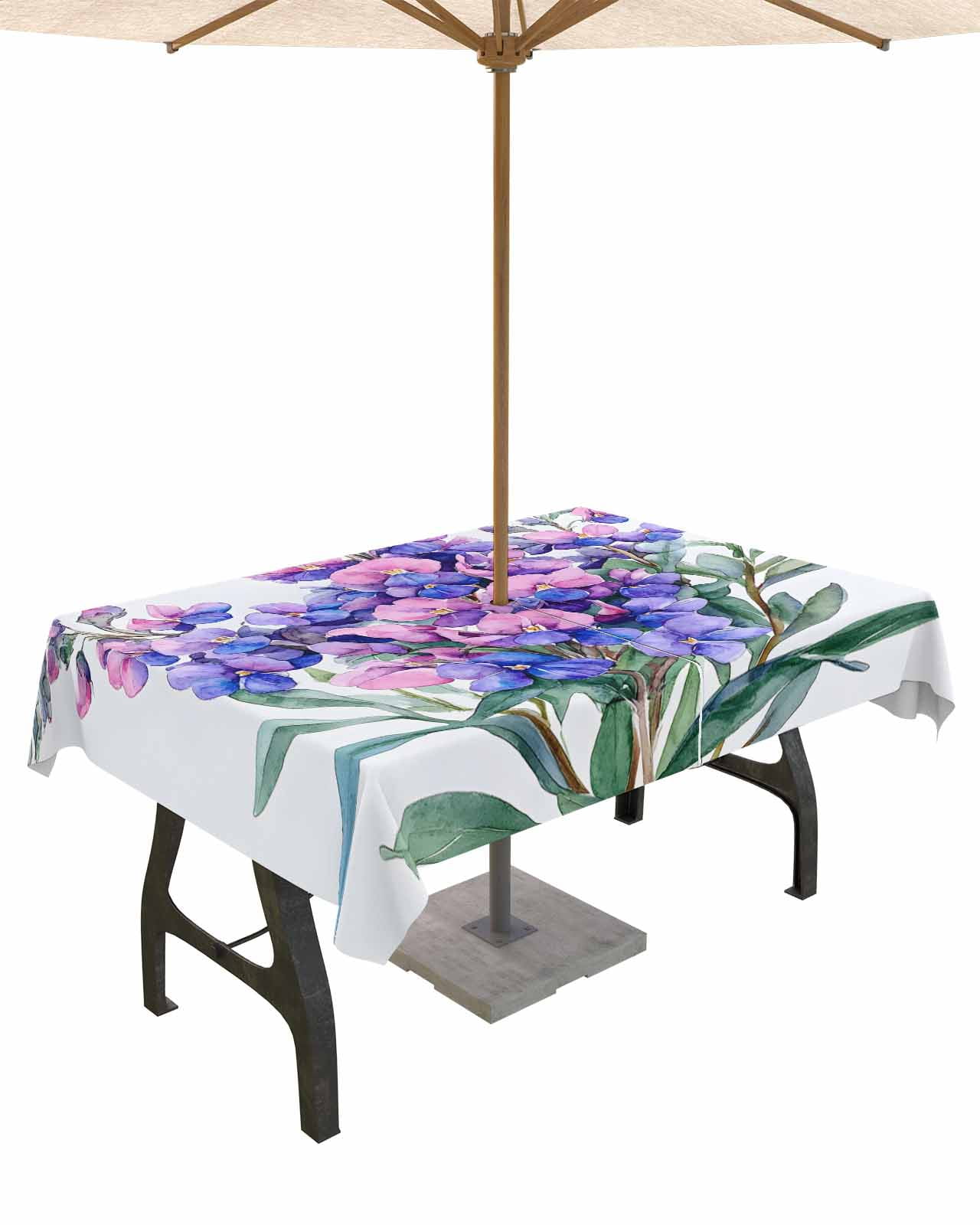 Fsddascl Spring Flowers Outdoor Tablecloth - 60x120 Inch Rectangle ...