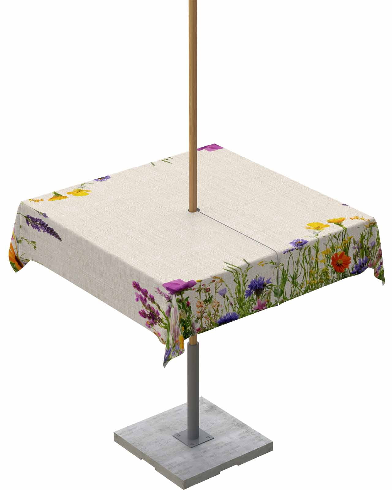 Fsddascl Spring Purple Floral Outdoor Tablecloth - 60x60 Inch Square ...