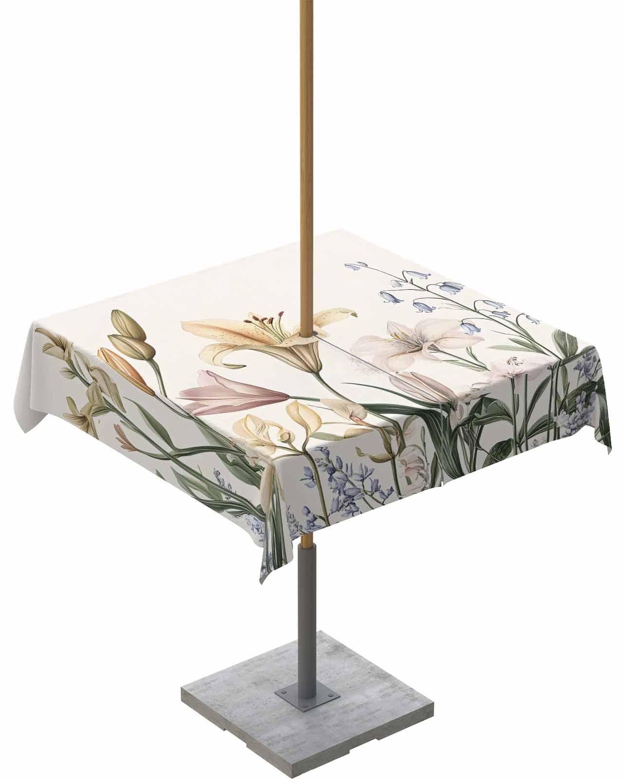 Fsddascl Spring Summer Floral Outdoor Tablecloth - 60x60 Inch Square ...