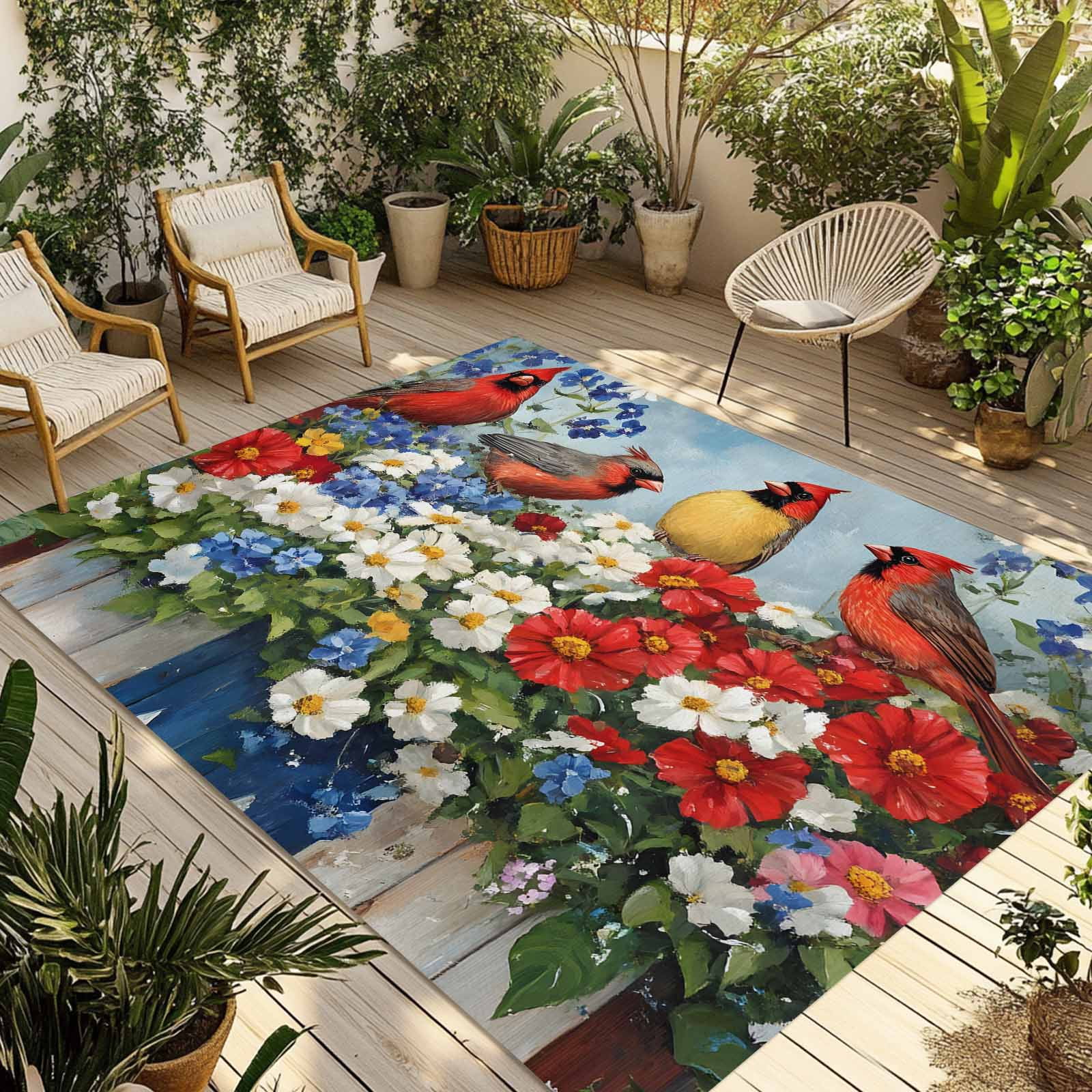 Fsddascl Star Stripe Flag Outdoor Rug for Patio/Deck/Porch, Non-Slip ...