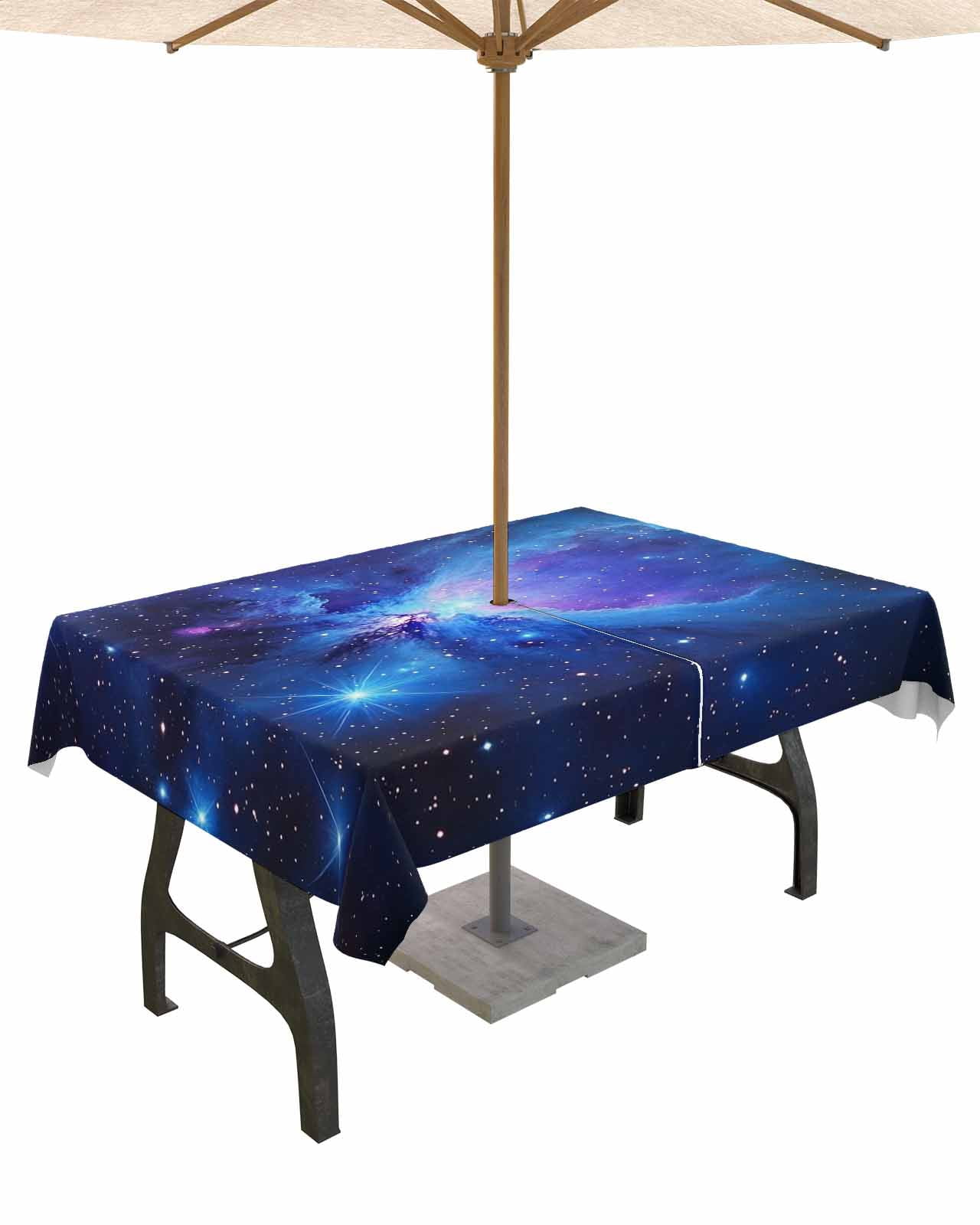 Fsddascl Starry Sky Outdoor Tablecloth - 52x70 Inch Rectangle Dining ...