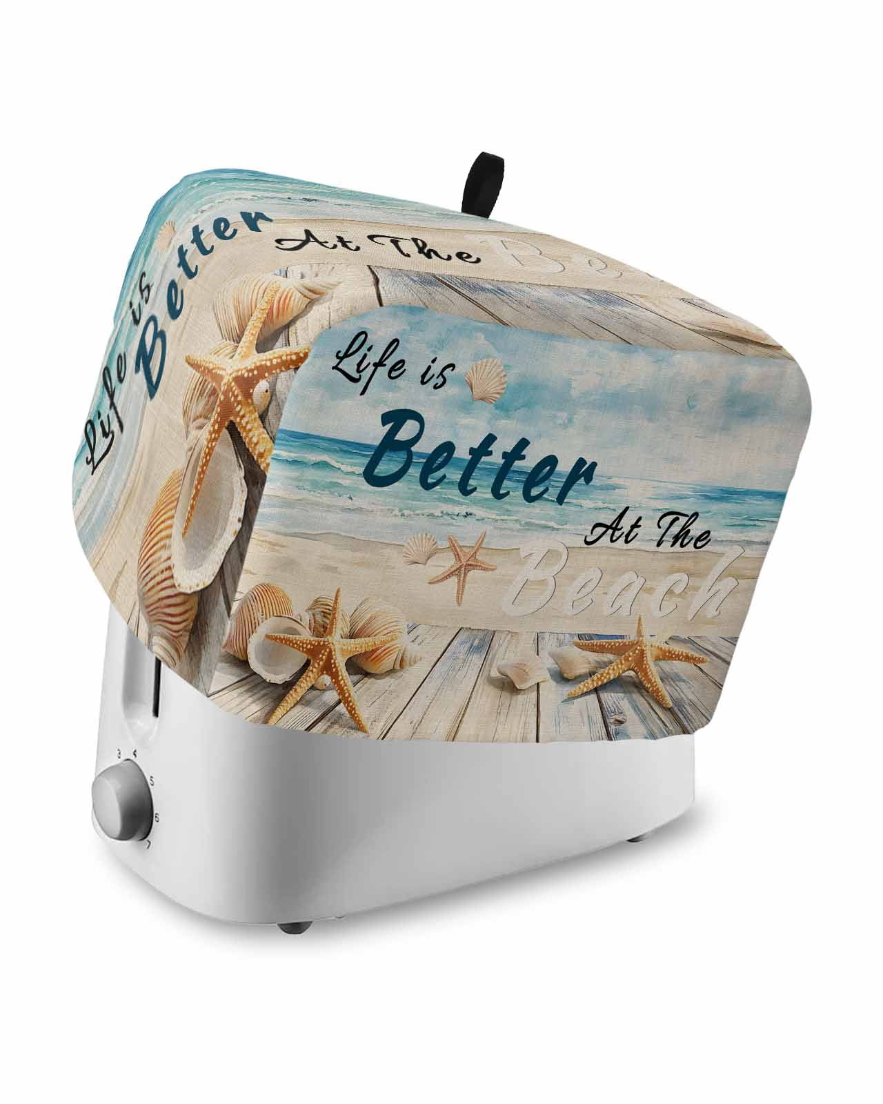 Fsddascl Summer Beach Toaster Cover 4 Slice, Large Kitchen Appliance ...