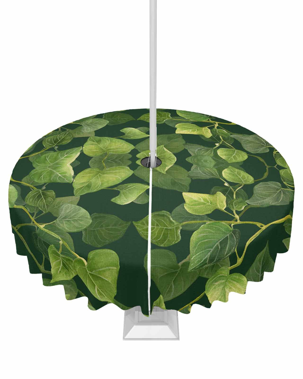 Fsddascl Summer Leaves Outdoor Tablecloth - 60 Inch Round Dining Table ...