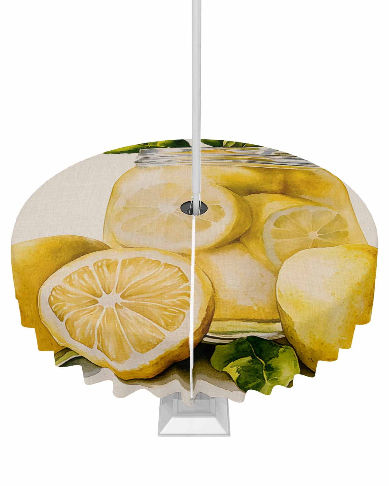 Fsddascl Summer Lemon Outdoor Tablecloth - 60 Inch Round Dining Table ...