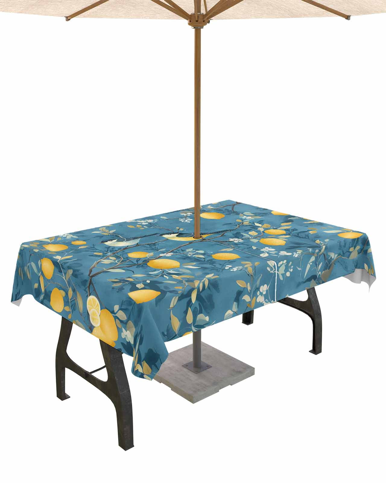 Fsddascl Summer Lemon Outdoor Tablecloth - 60x102 Inch Rectangle Dining ...