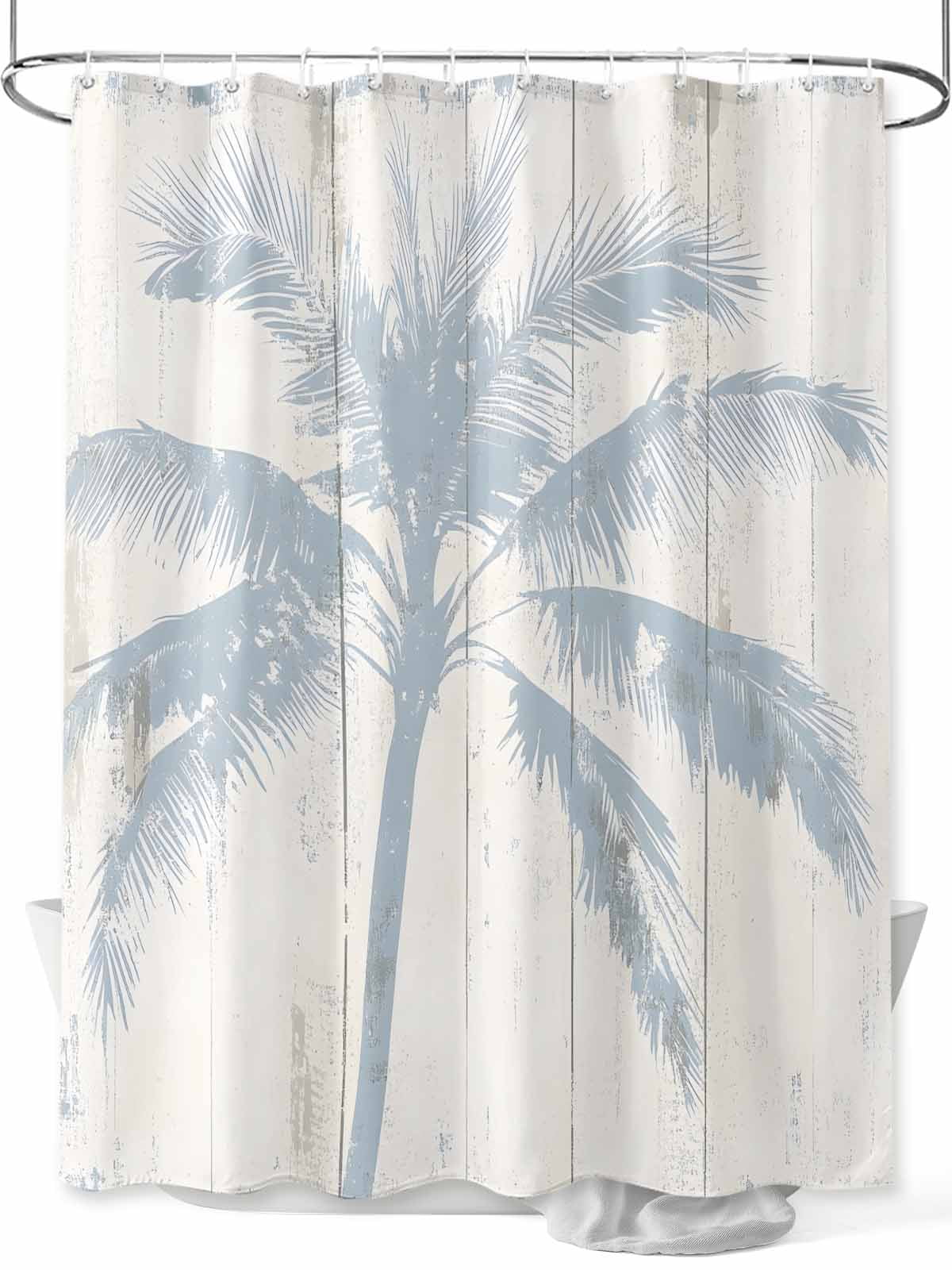 Fsddascl Summer Palm Tree Shower Curtain Set - 48" x 72" Washable ...