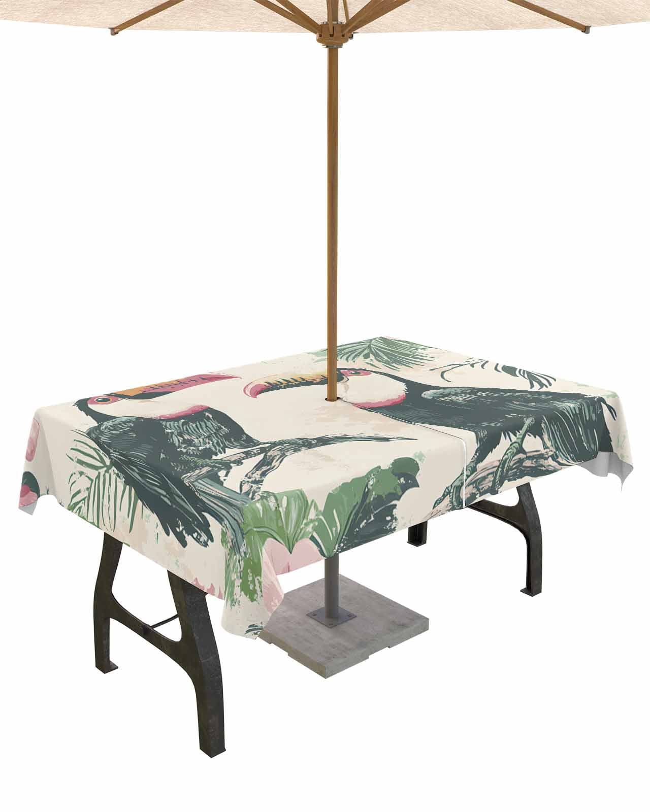 Fsddascl Summer Parrot Outdoor Tablecloth - 60x120 Inch Rectangle ...