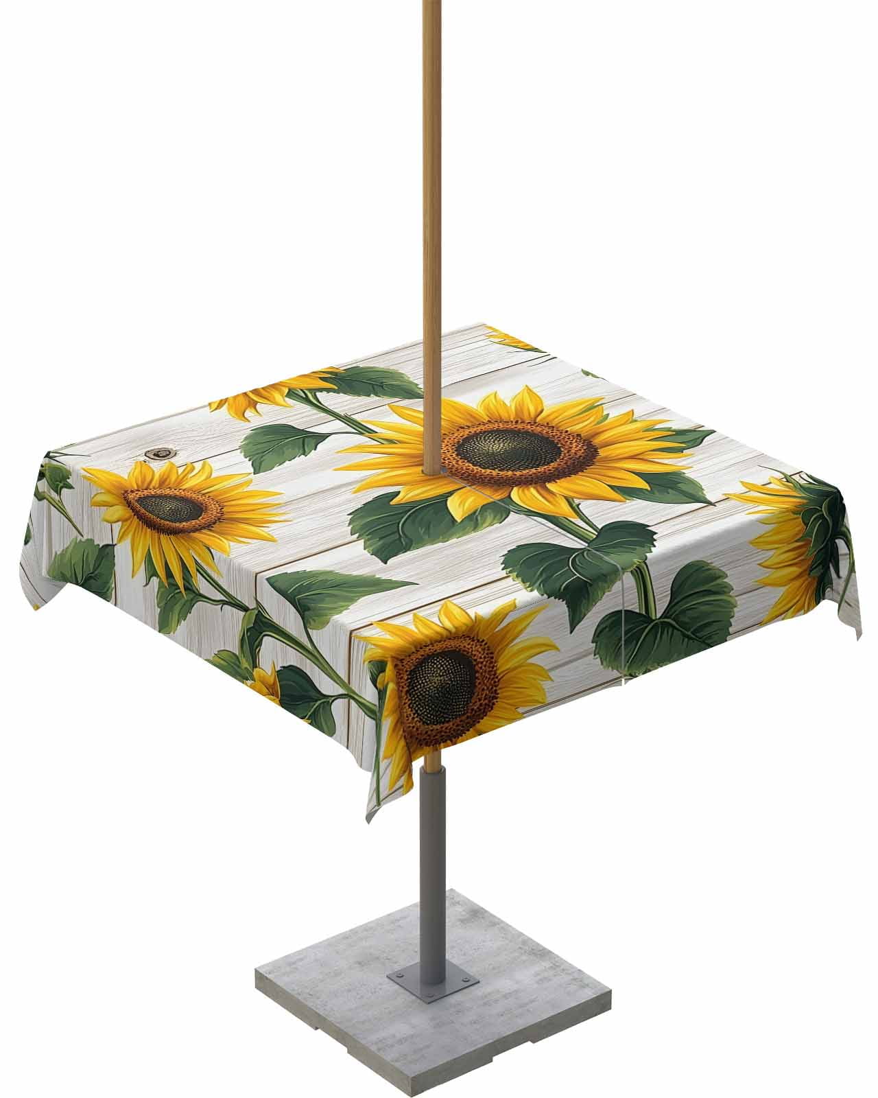Fsddascl Summer Sunflowers Outdoor Tablecloth - 60x60 Inch Square ...
