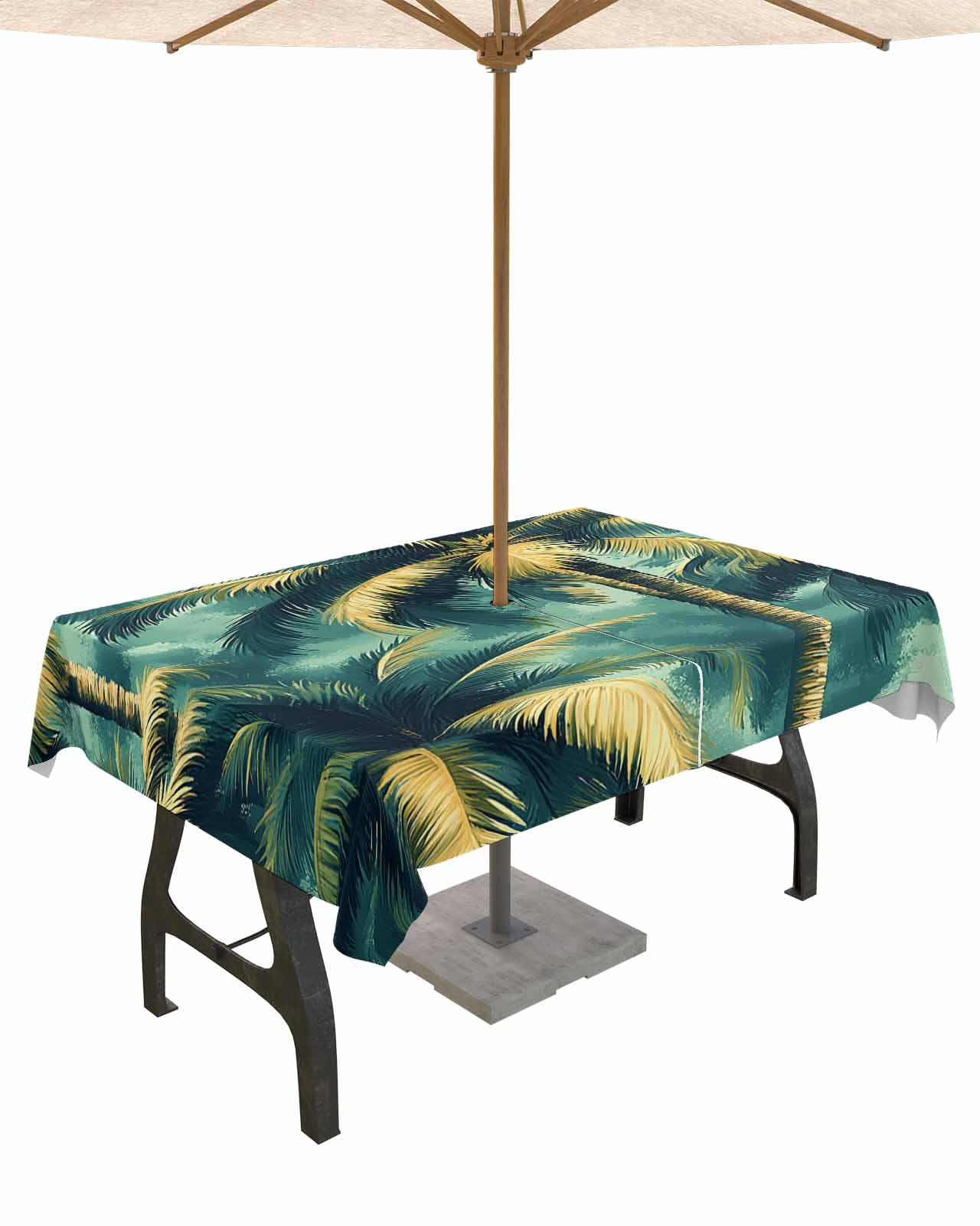 Fsddascl Summer Trees Outdoor Tablecloth - 60x120 Inch Rectangle Dining ...