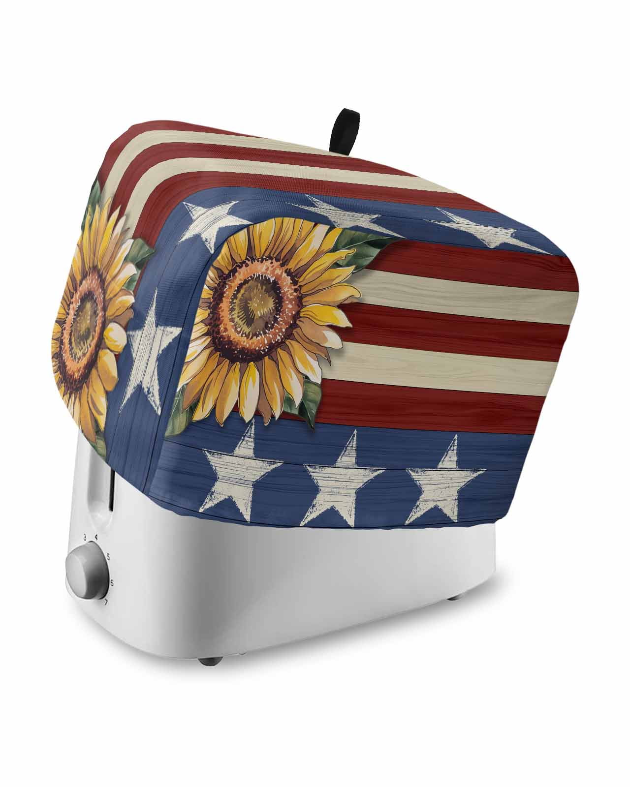 Fsddascl Sunflower America Flag Toaster Cover 2 Slice, Small Kitchen ...