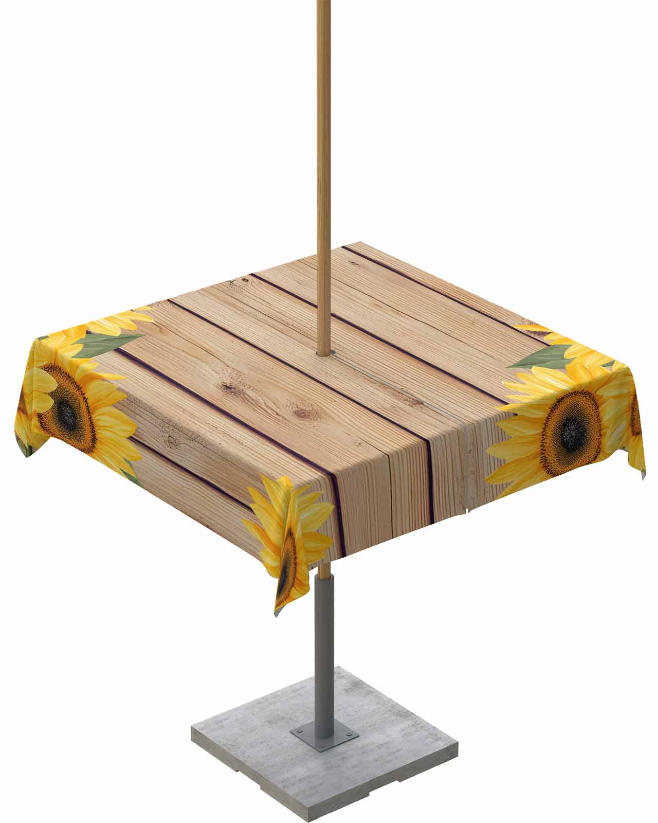 Fsddascl Sunflower Farmhouse Outdoor Tablecloth - 60x60 Inch Square ...
