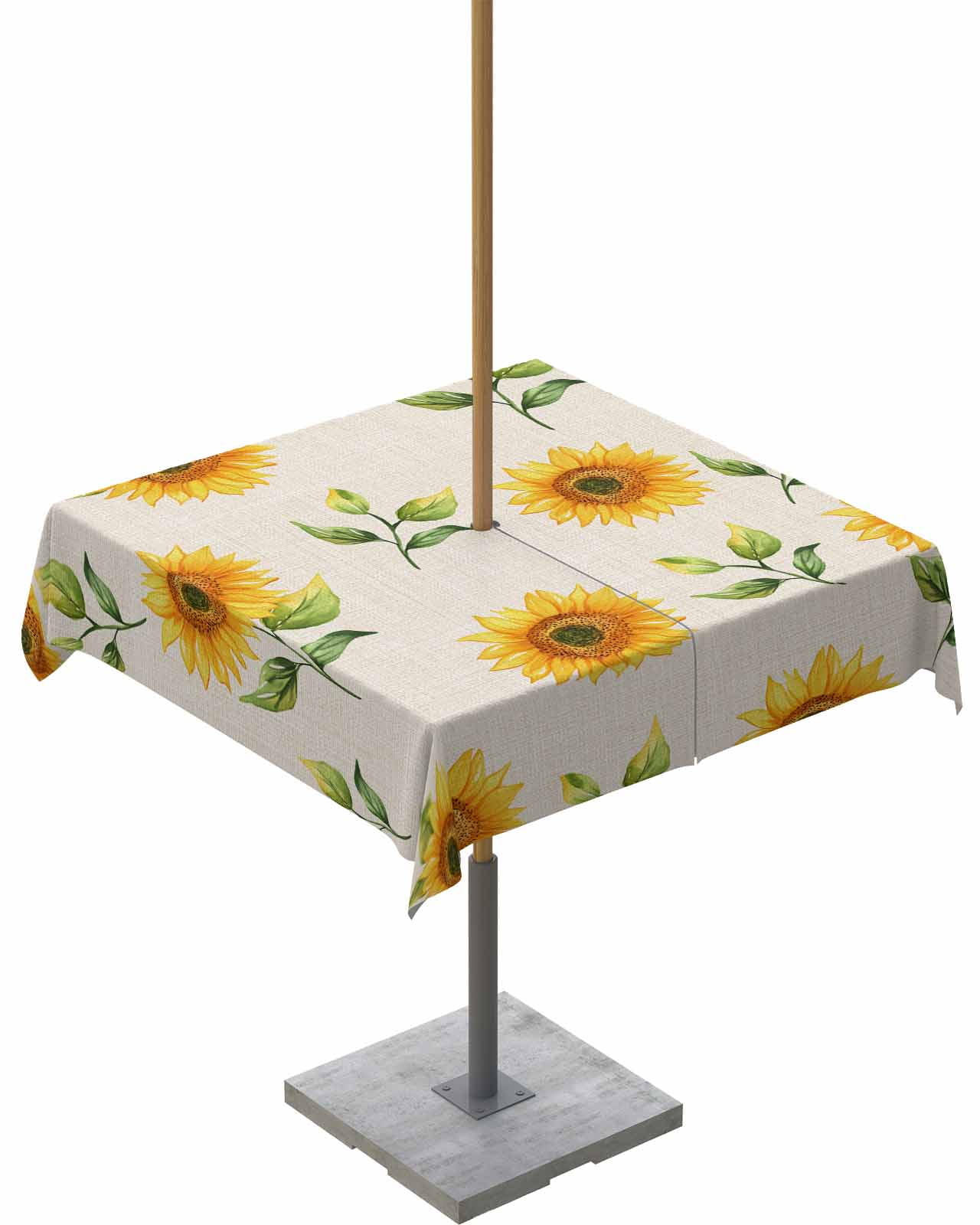 Fsddascl Sunflower Outdoor Tablecloth - 60x60 Inch Square Dining Table ...