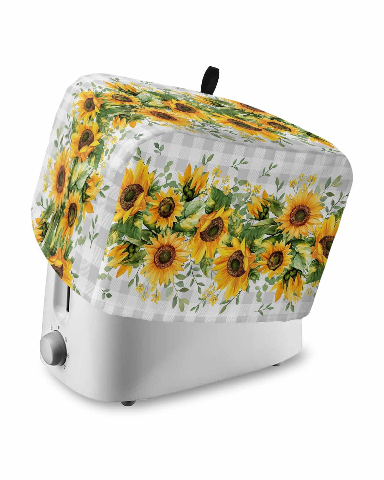 Fsddascl Sunflower Plaid Toaster Cover 4 Slice, Large Kitchen Appliance ...