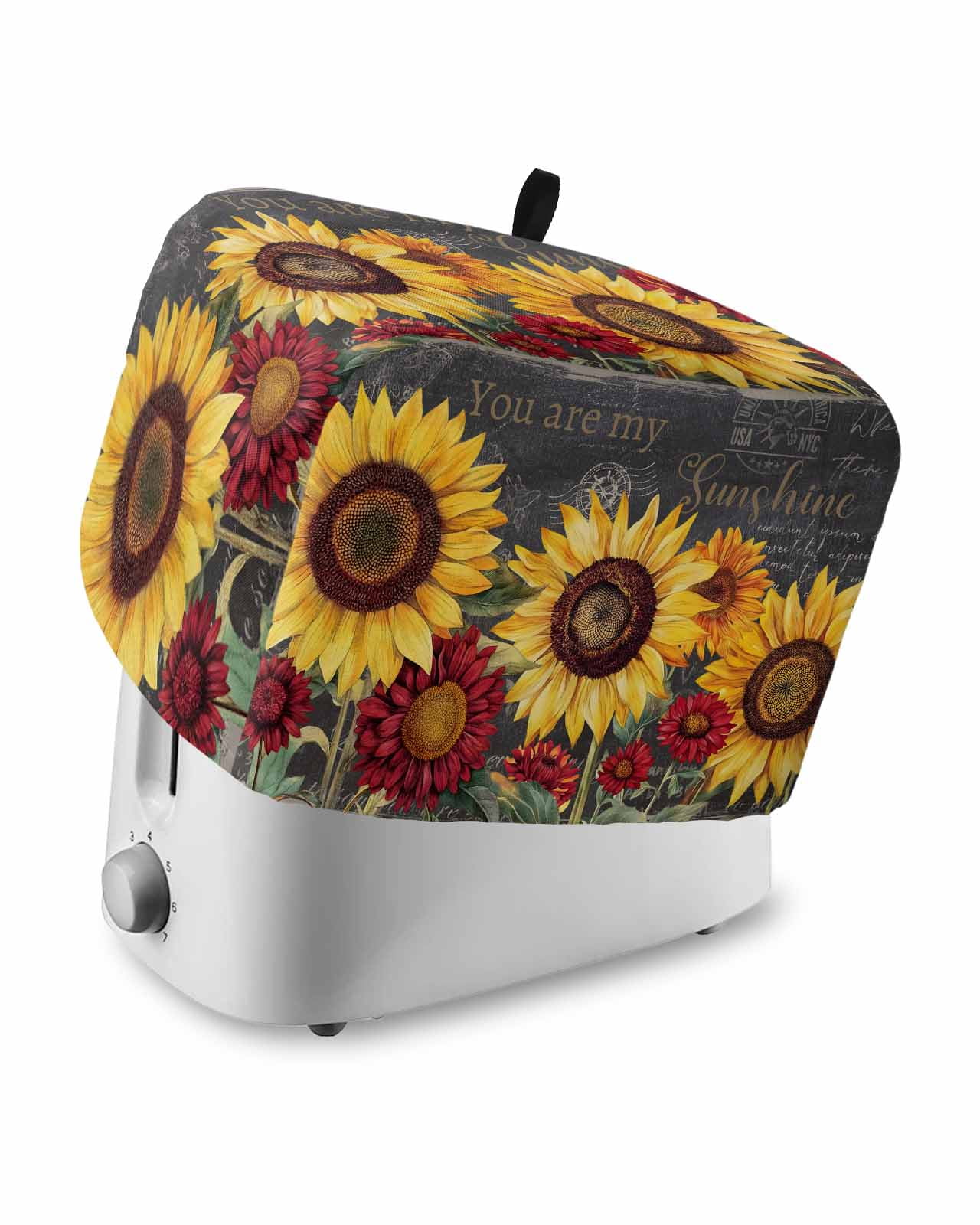 Fsddascl Sunflower Retro Toaster Cover 2 Slice, Small Kitchen Appliance Covers, Spring Summer ...