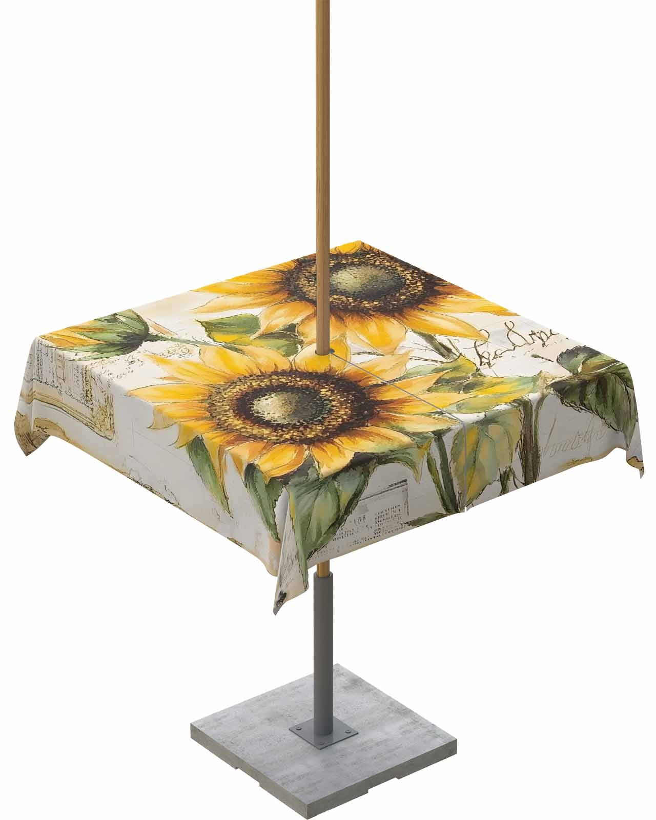 Fsddascl Sunflowers Retro Outdoor Tablecloth - 60x60 Inch Square Dining ...