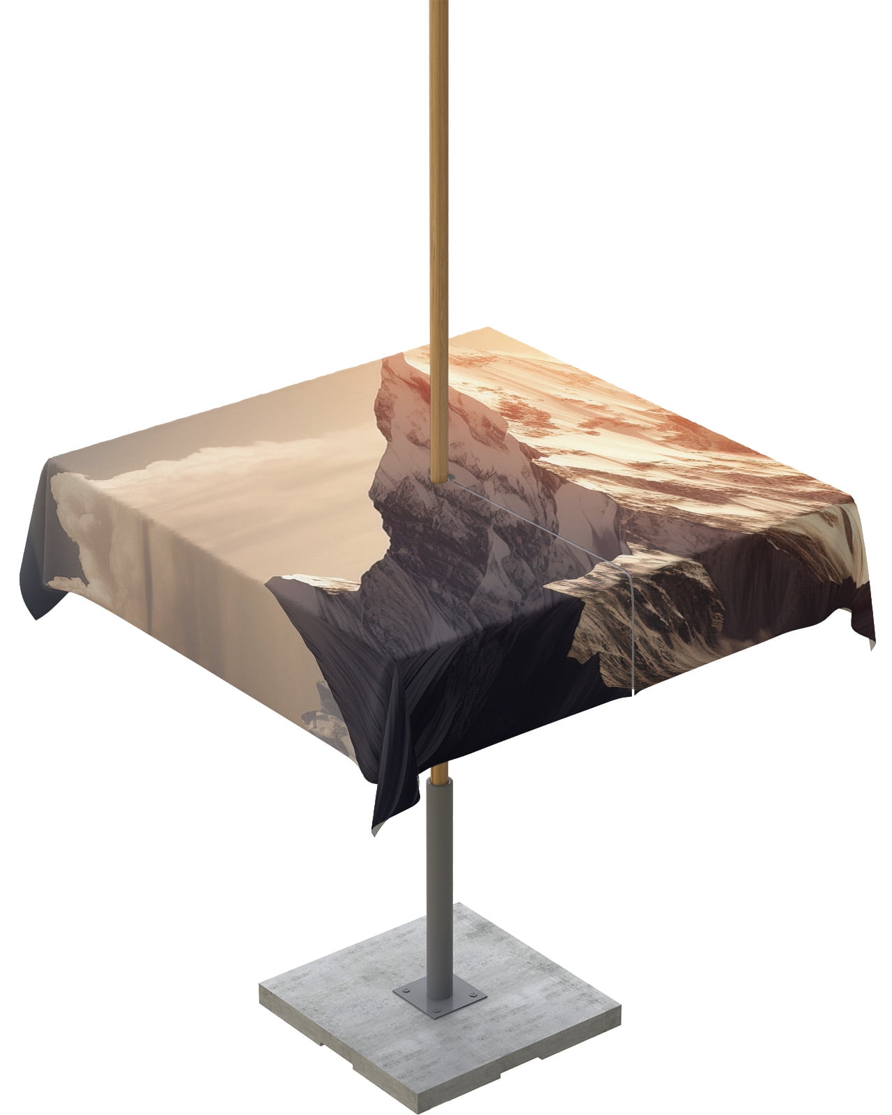 Fsddascl Sunset Mountain Outdoor Tablecloth - 60x60 Inch Square Dining ...