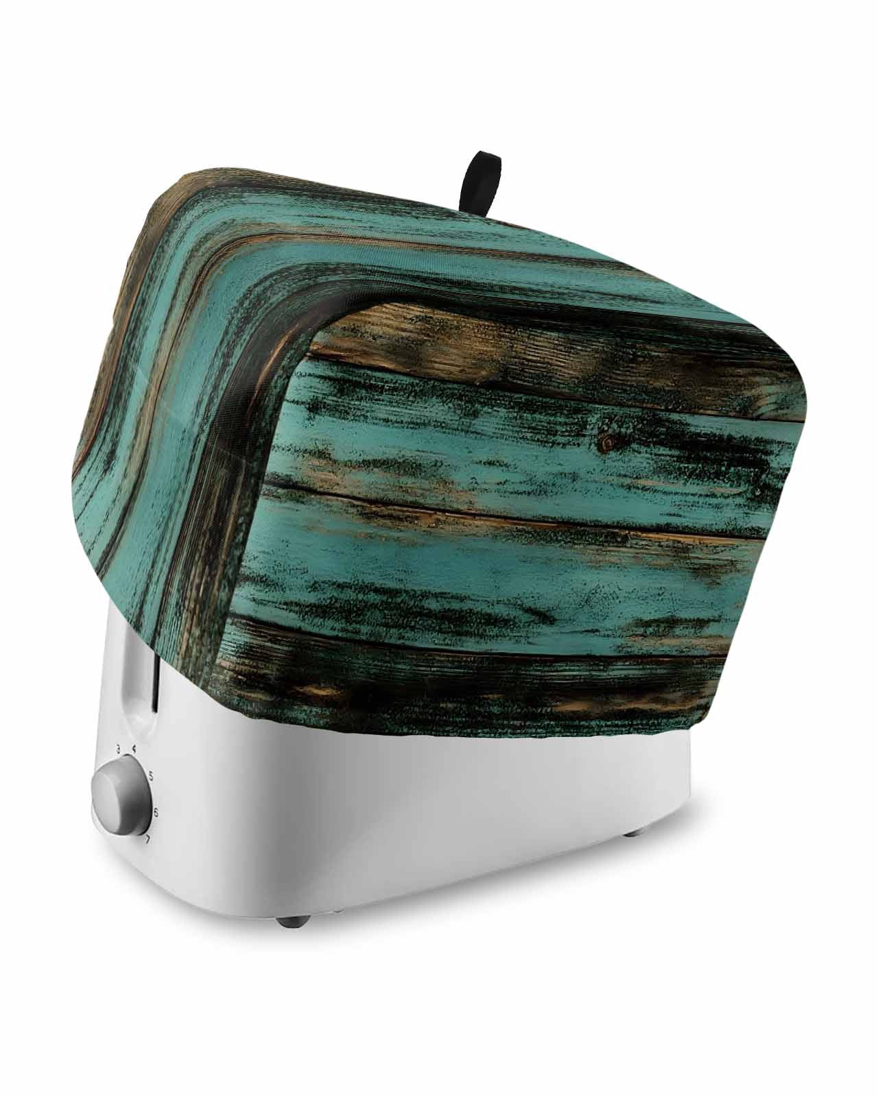Fsddascl Teal Brown Plank Toaster Cover 2 Slice, Small Kitchen ...