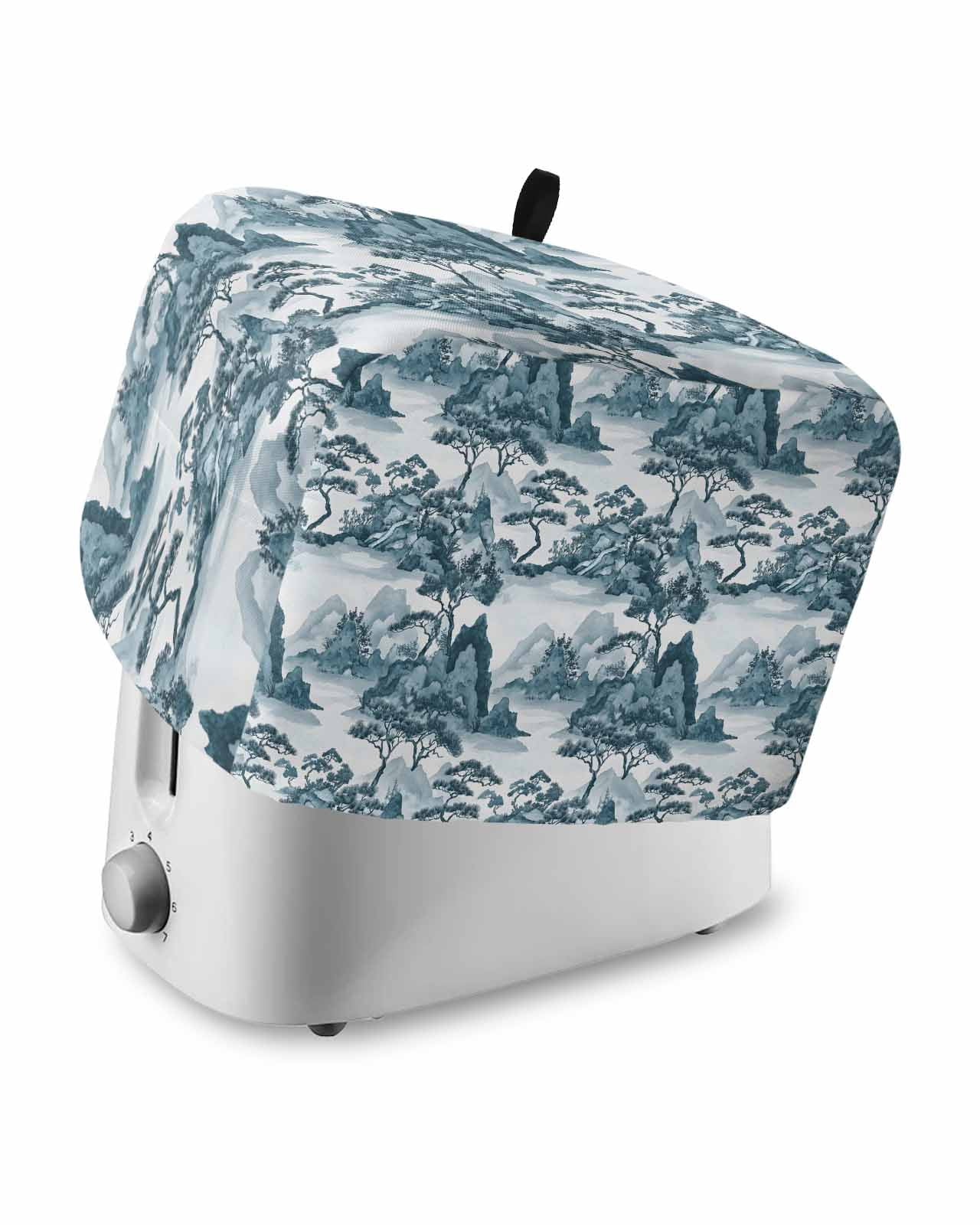 Fsddascl Teal Garden Small Toaster Cover 2 Slice, Kitchen Appliance Covers, Retro Mountain Tree ...