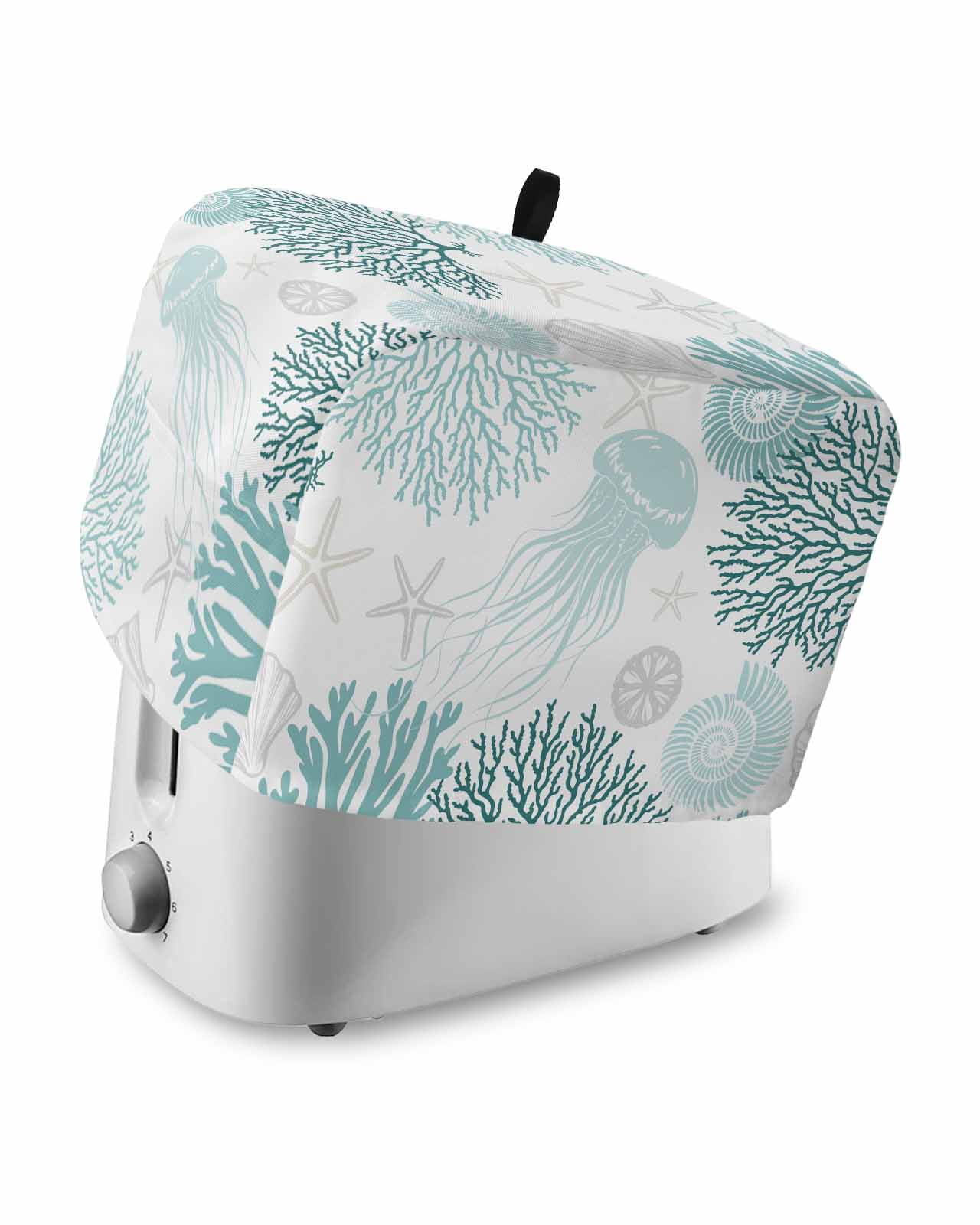 Fsddascl Teal Green Coastal Toaster Cover 4 Slice, Large Kitchen ...
