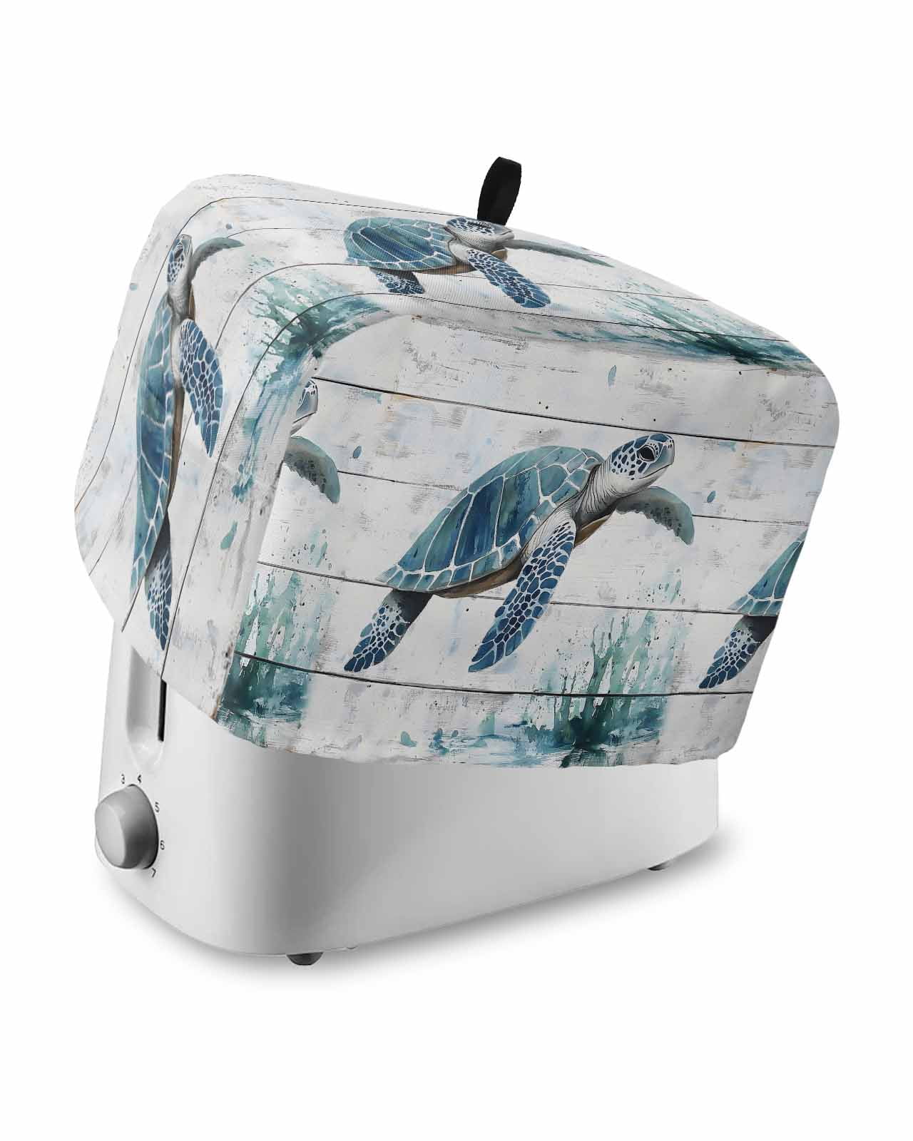 Fsddascl Teal Green Sea Turtle Toaster Cover 4 Slice, Large Kitchen ...