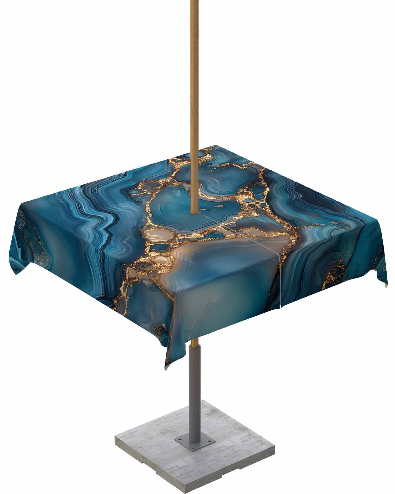 Fsddascl Teal Ombre Outdoor Tablecloth - 60x60 Inch Square Dining Table ...