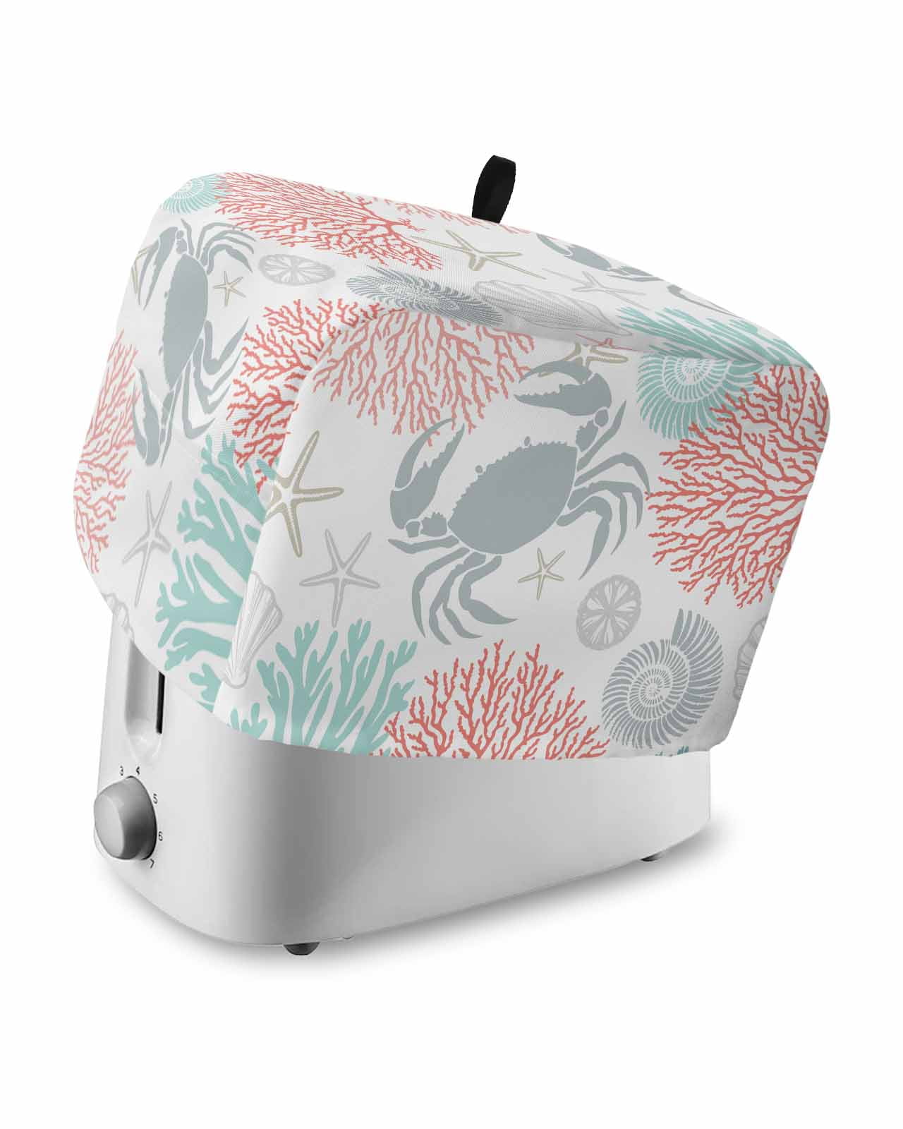 Fsddascl Teal Red Crab Coastal Toaster Cover 2 Slice, Small Kitchen ...