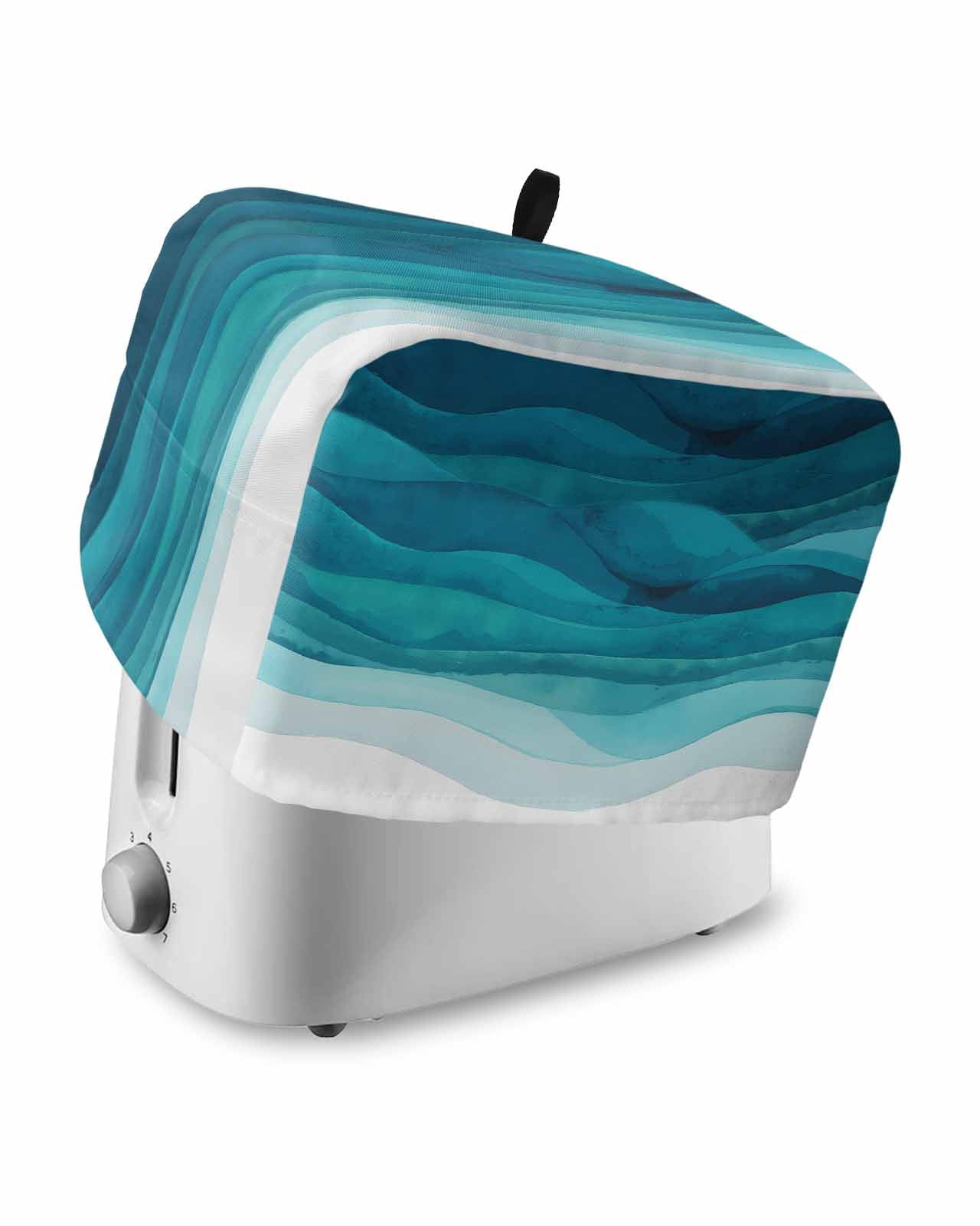 Fsddascl Teal Turquoise Waves Toaster Cover 2 Slice, Small Kitchen ...