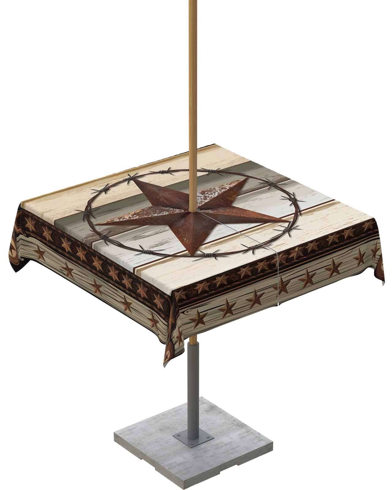 Fsddascl Texas Star Farm Outdoor Tablecloth - 60x60 Inch Square Dining ...