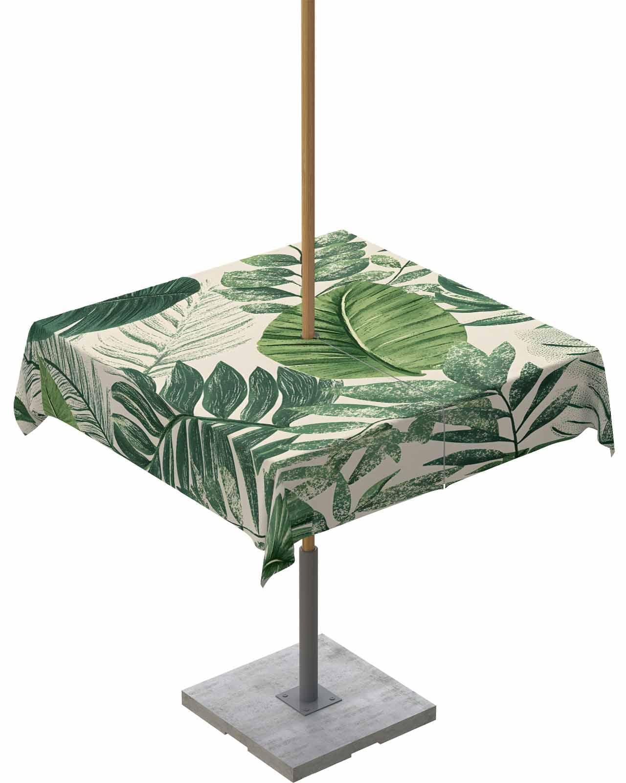 Fsddascl Tropical Leaves Outdoor Tablecloth - 60x60 Inch Square Dining ...