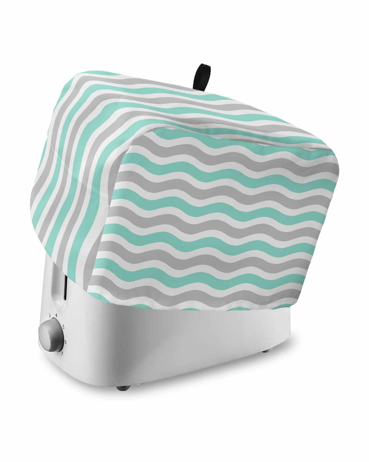 Fsddascl Turquoise Grey White Small Toaster Cover 2 Slice, Kitchen ...