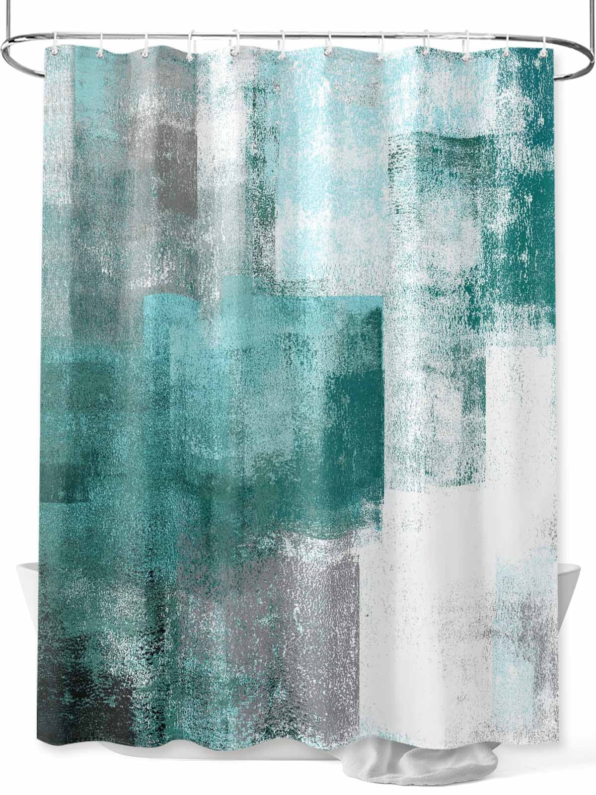 Fsddascl Turquoise Ombre Shower Curtain Set - Long 72" x 84" Washable ...