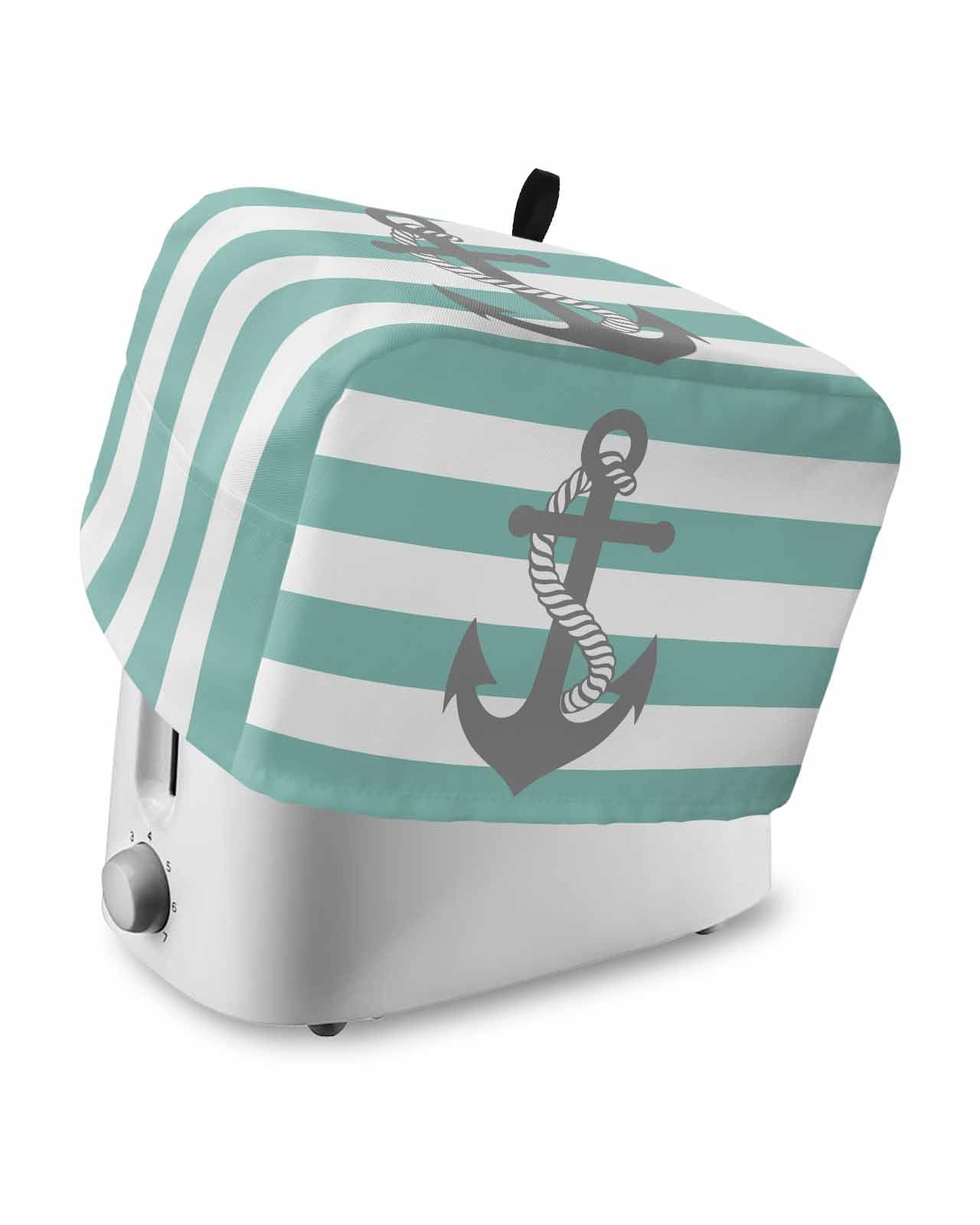 Fsddascl Turquoise Stripe Nautical Toaster Cover 2 Slice, Small Kitchen ...