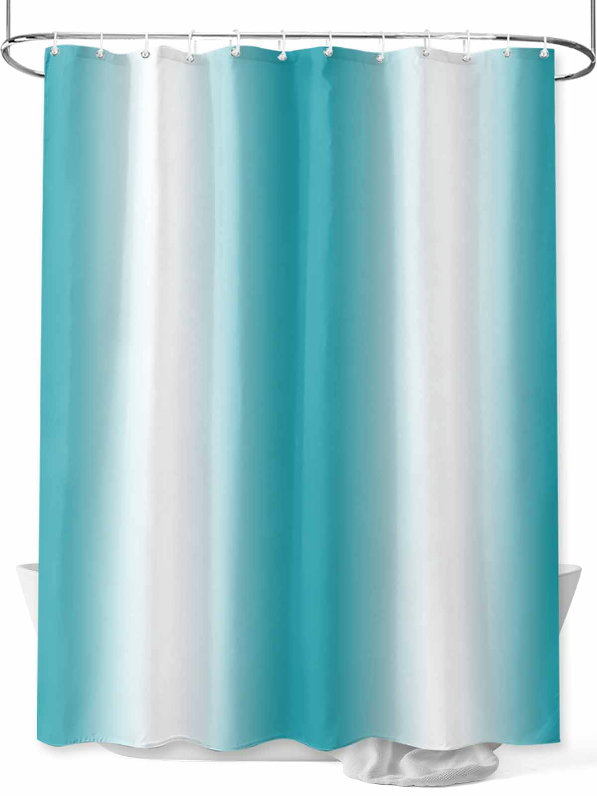 Fsddascl Turquoise White Ombre Shower Curtain Set - 72" x 78" Washable ...