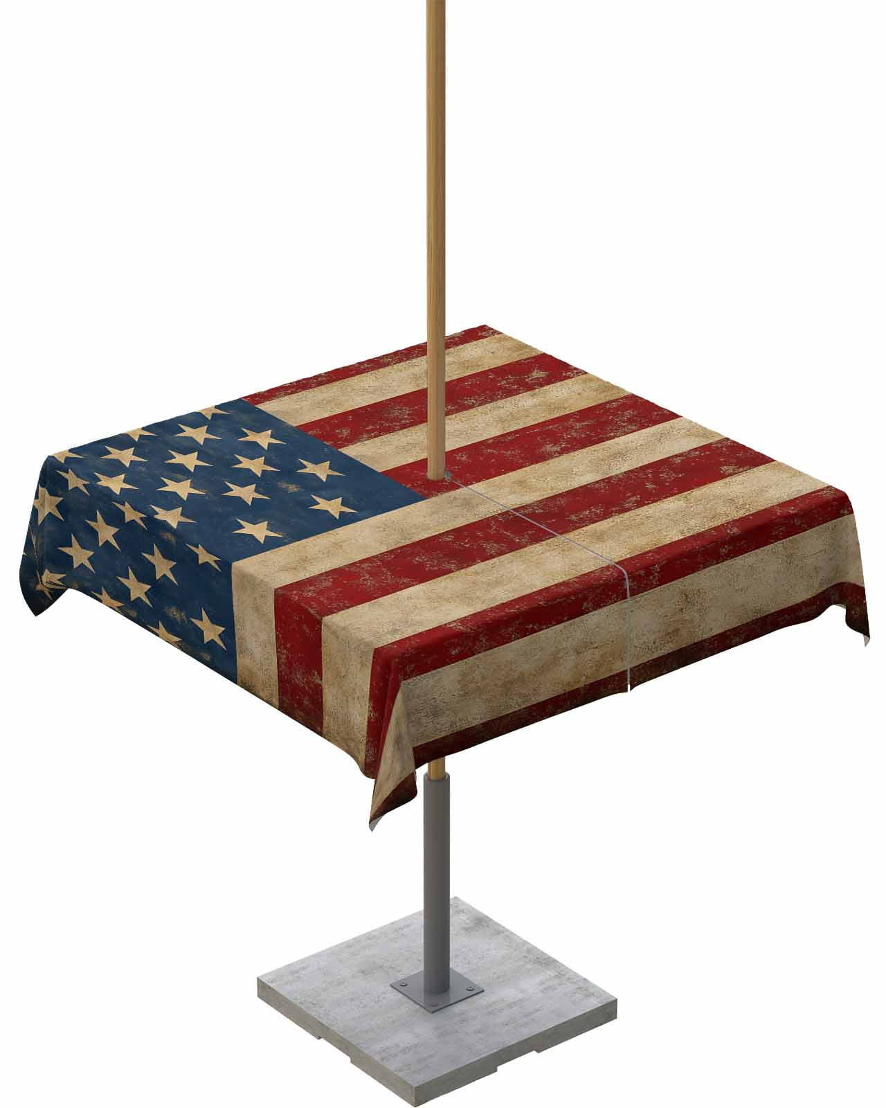 Fsddascl Vintage American Flag Outdoor Tablecloth - 60x60 Inch Square ...