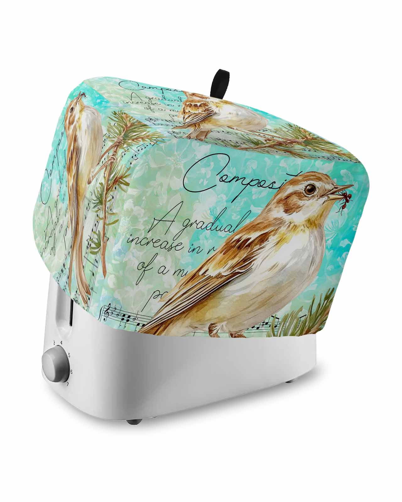Fsddascl Vintage Bird Small Toaster Cover 2 Slice, Kitchen Appliance ...