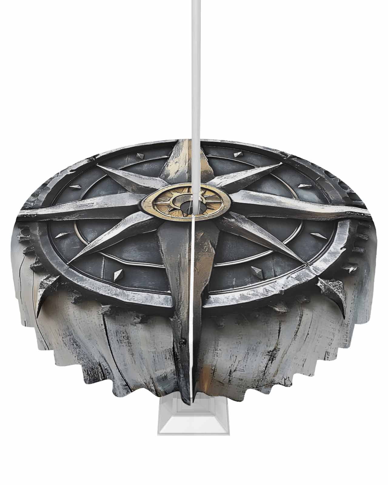 Fsddascl Vintage Coastal Outdoor Tablecloth - 54 Inch Round Dining ...