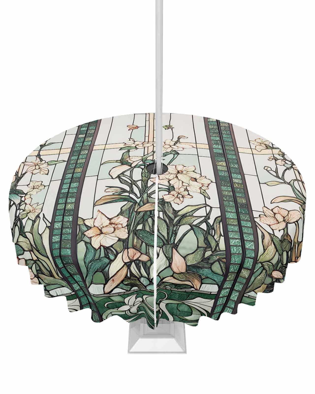 Fsddascl Vintage Dragonfly Outdoor Tablecloth - 54 Inch Round Dining ...