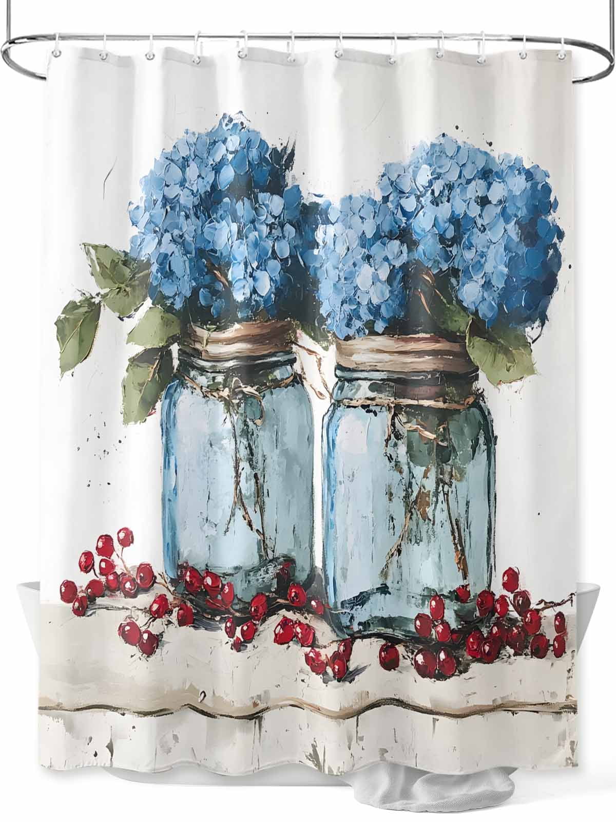 Fsddascl Vintage Flowers Shower Curtain Set - 60" x 72" Washable ...