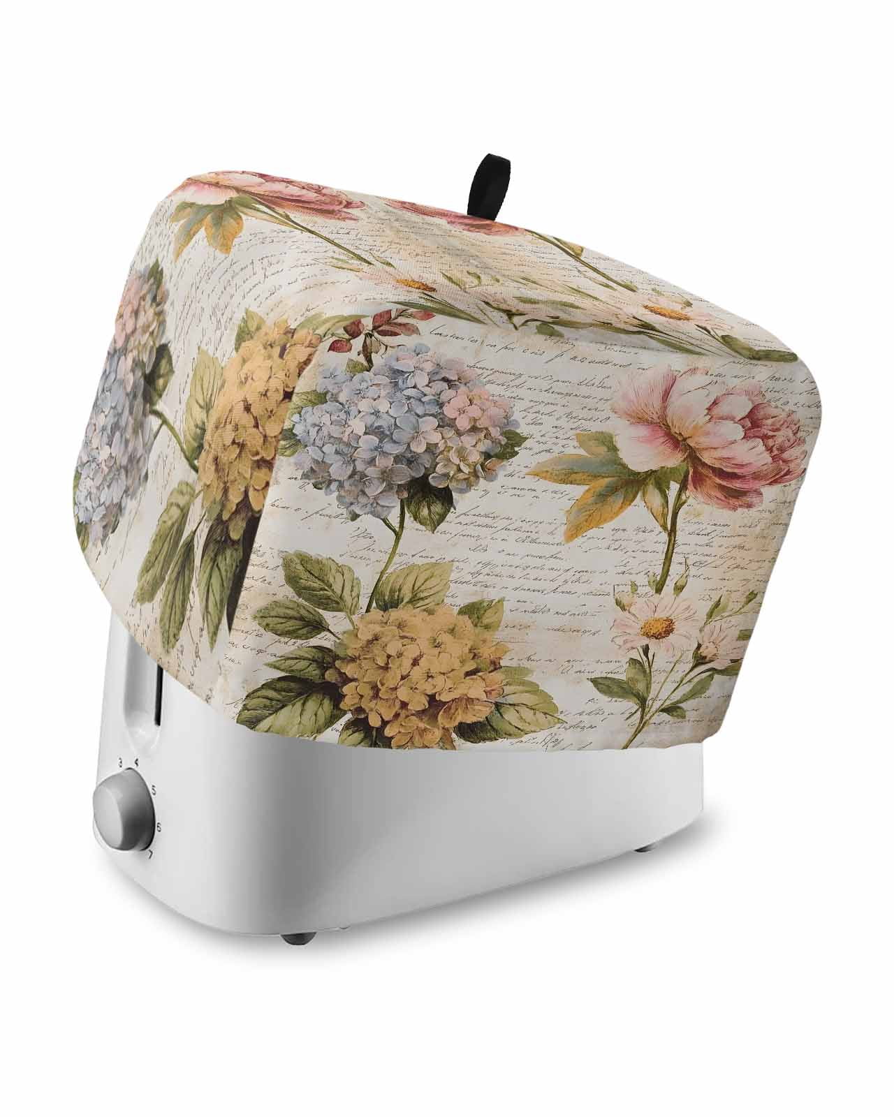 Fsddascl Vintage Hydrangea Floral Small Toaster Cover 2 Slice, Kitchen ...