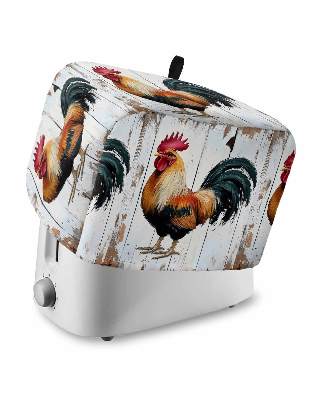 Fsddascl Vintage Rooster Small Toaster Cover 2 Slice, Kitchen Appliance ...