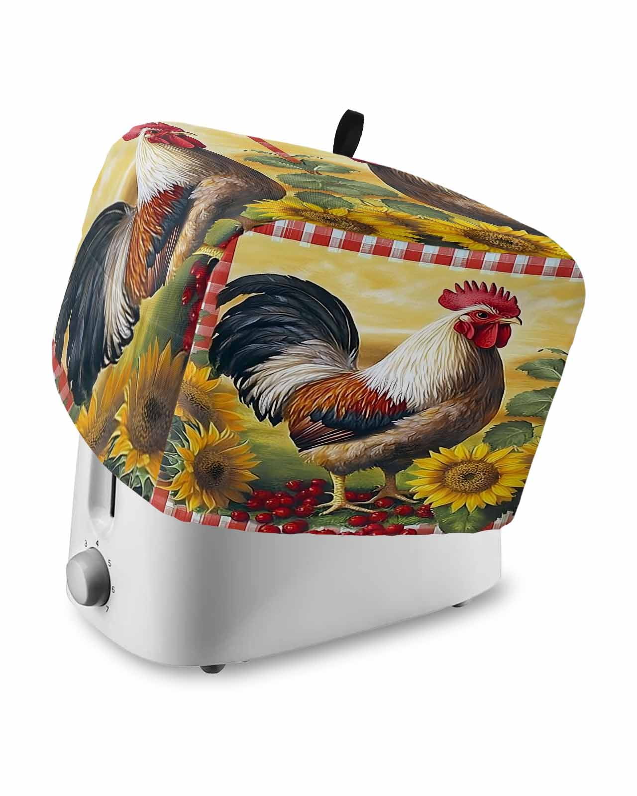 Fsddascl Vintage Rooster Toaster Cover 2 Slice, Small Kitchen Appliance ...