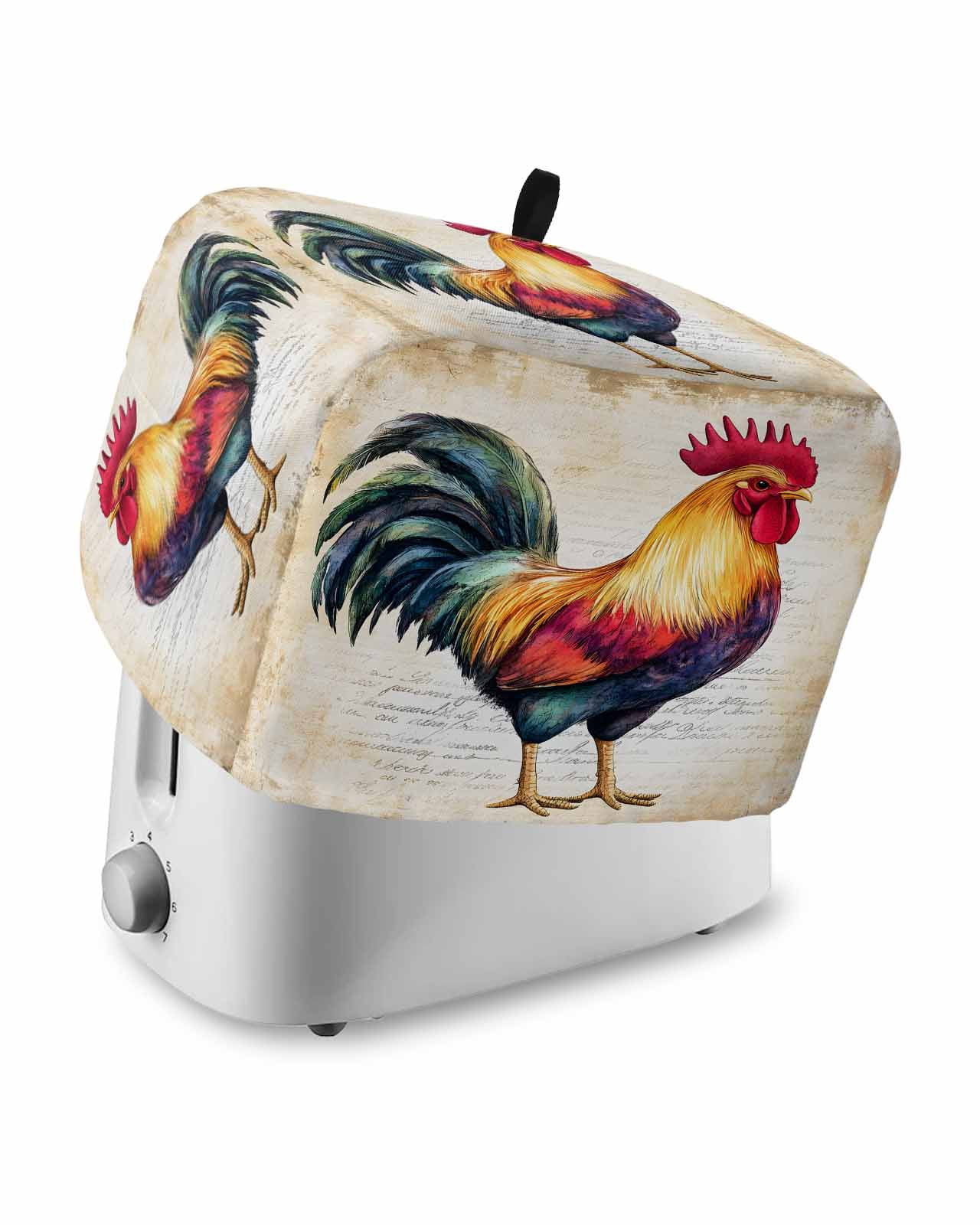 Fsddascl Vintage Rooster Toaster Cover 4 Slice, Large Kitchen Appliance ...