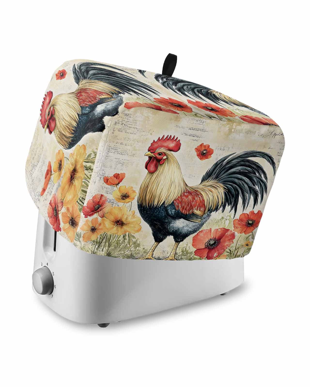 Fsddascl Vintage Rooster Toaster Cover 4 Slice, Large Kitchen Appliance ...