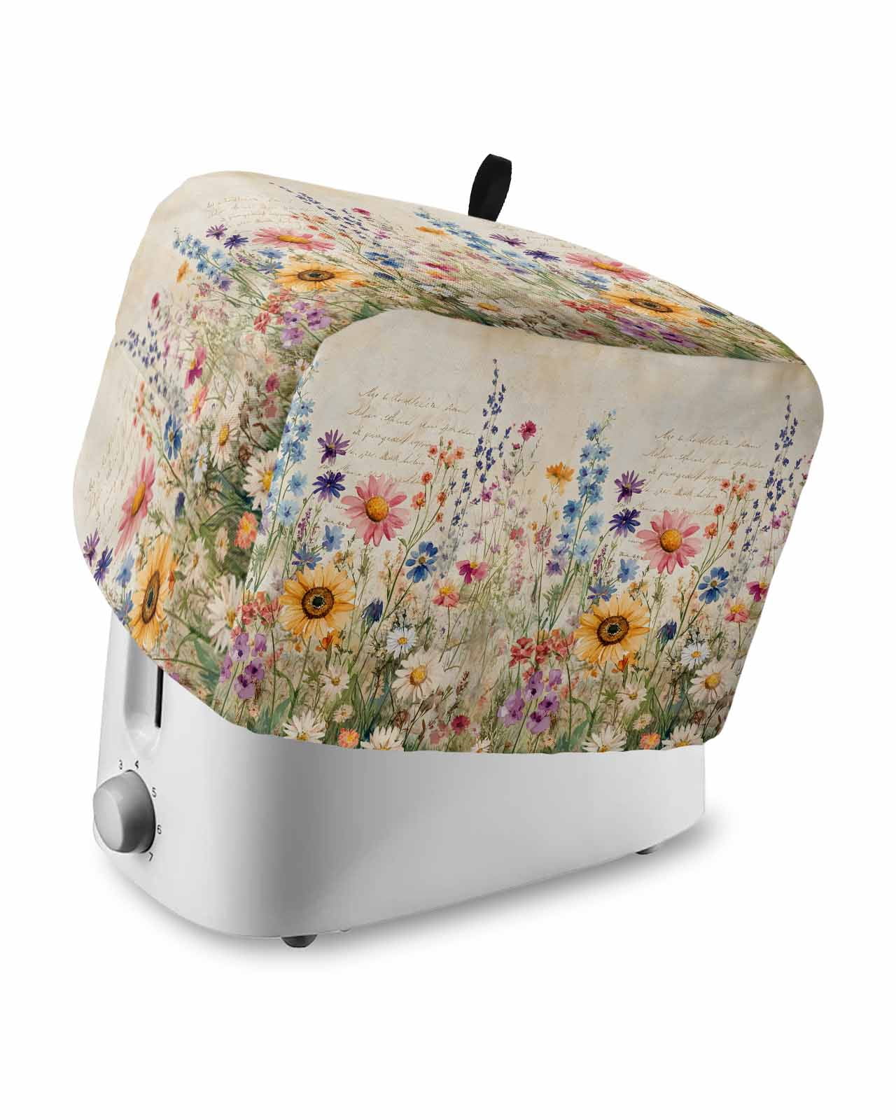 Fsddascl Vintage Spring Floral Toaster Cover 4 Slice, Large Kitchen ...