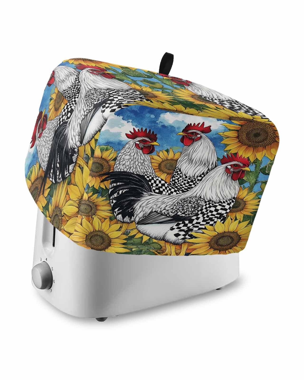 Fsddascl Vintage Sunflower Rooster Toaster Cover 2 Slice, Small Kitchen ...
