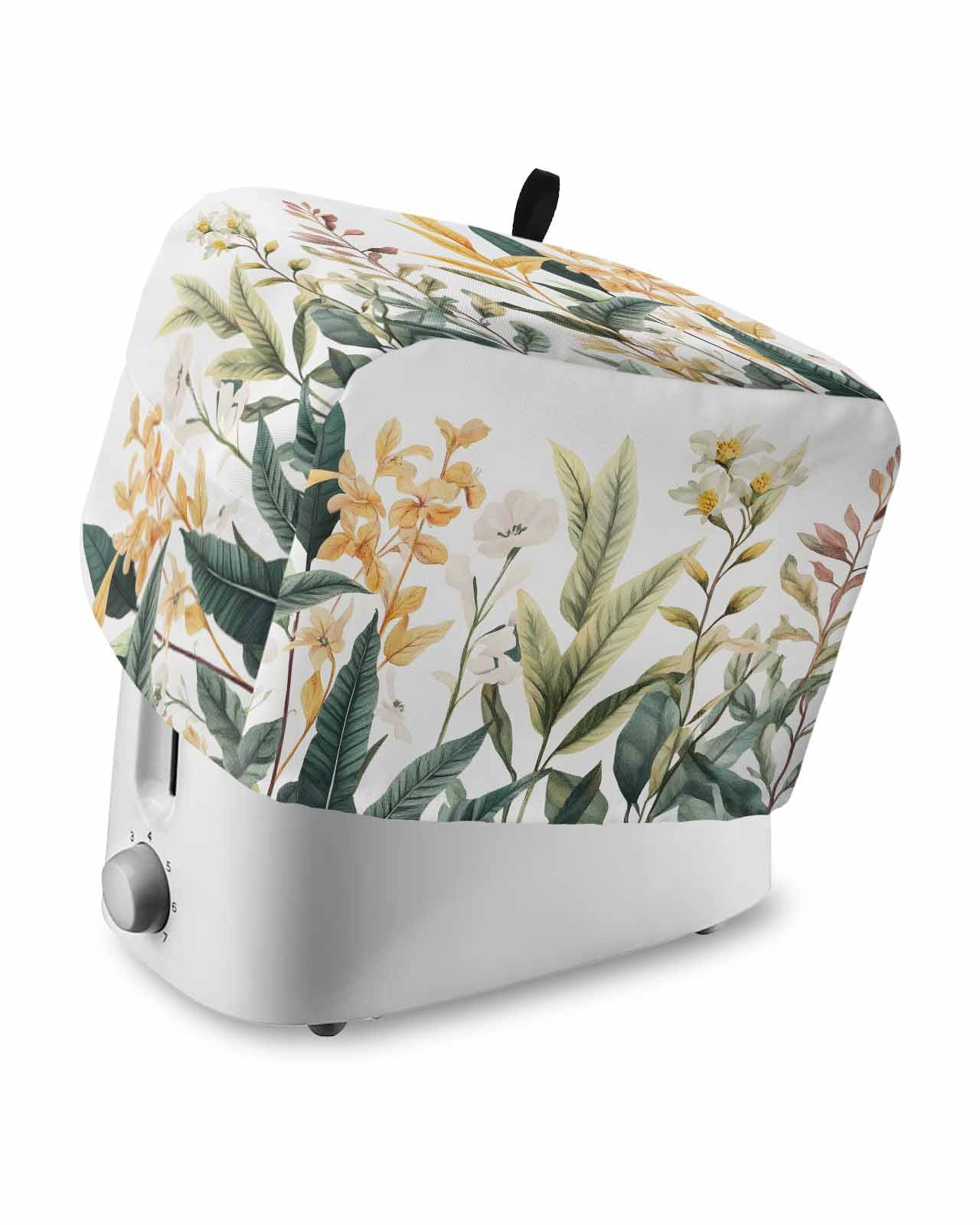 Fsddascl Watercolor Floral Leaves Toaster Cover 4 Slice, Large Kitchen ...