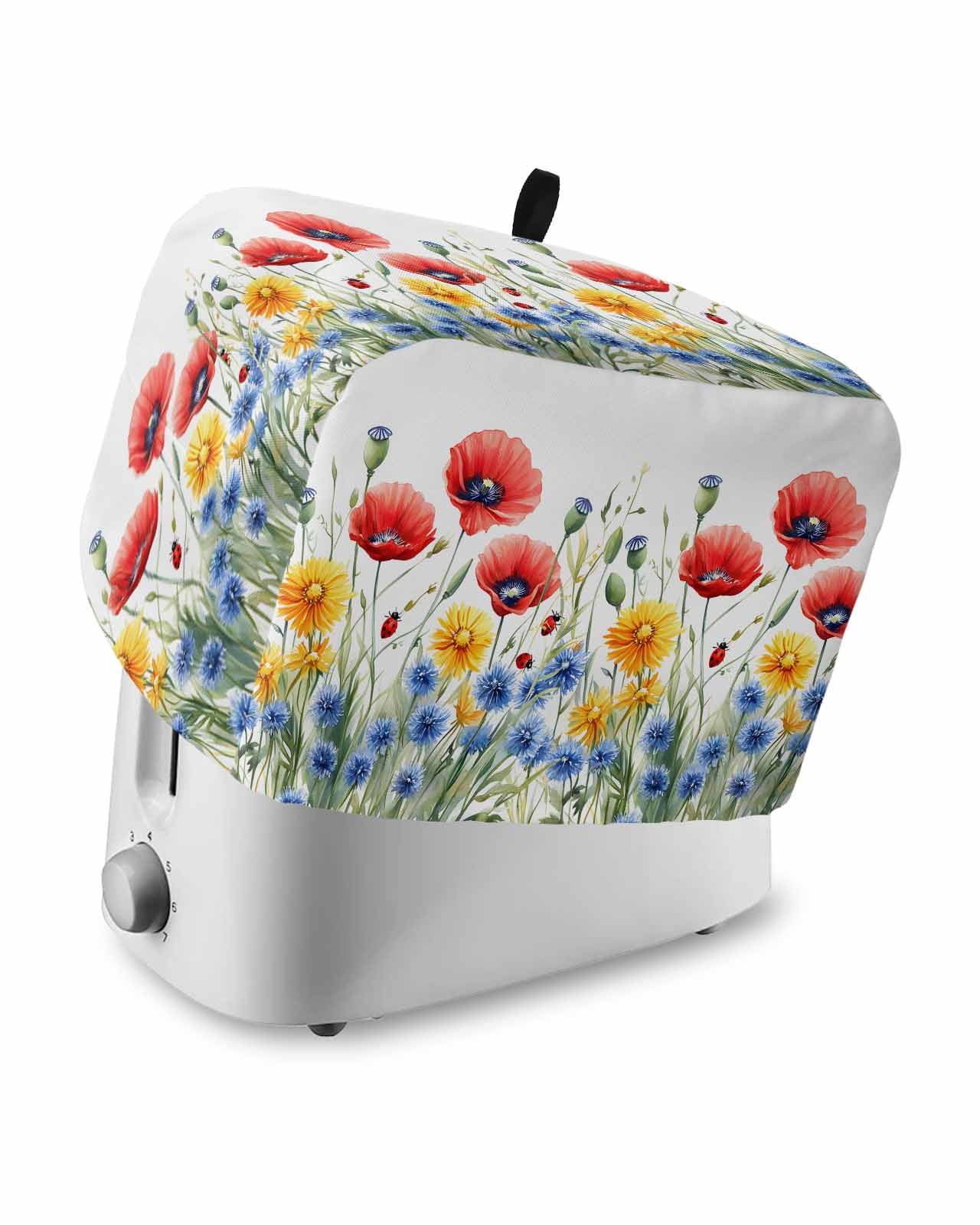 Fsddascl Watercolor Floral Toaster Cover 2 Slice, Small Kitchen ...