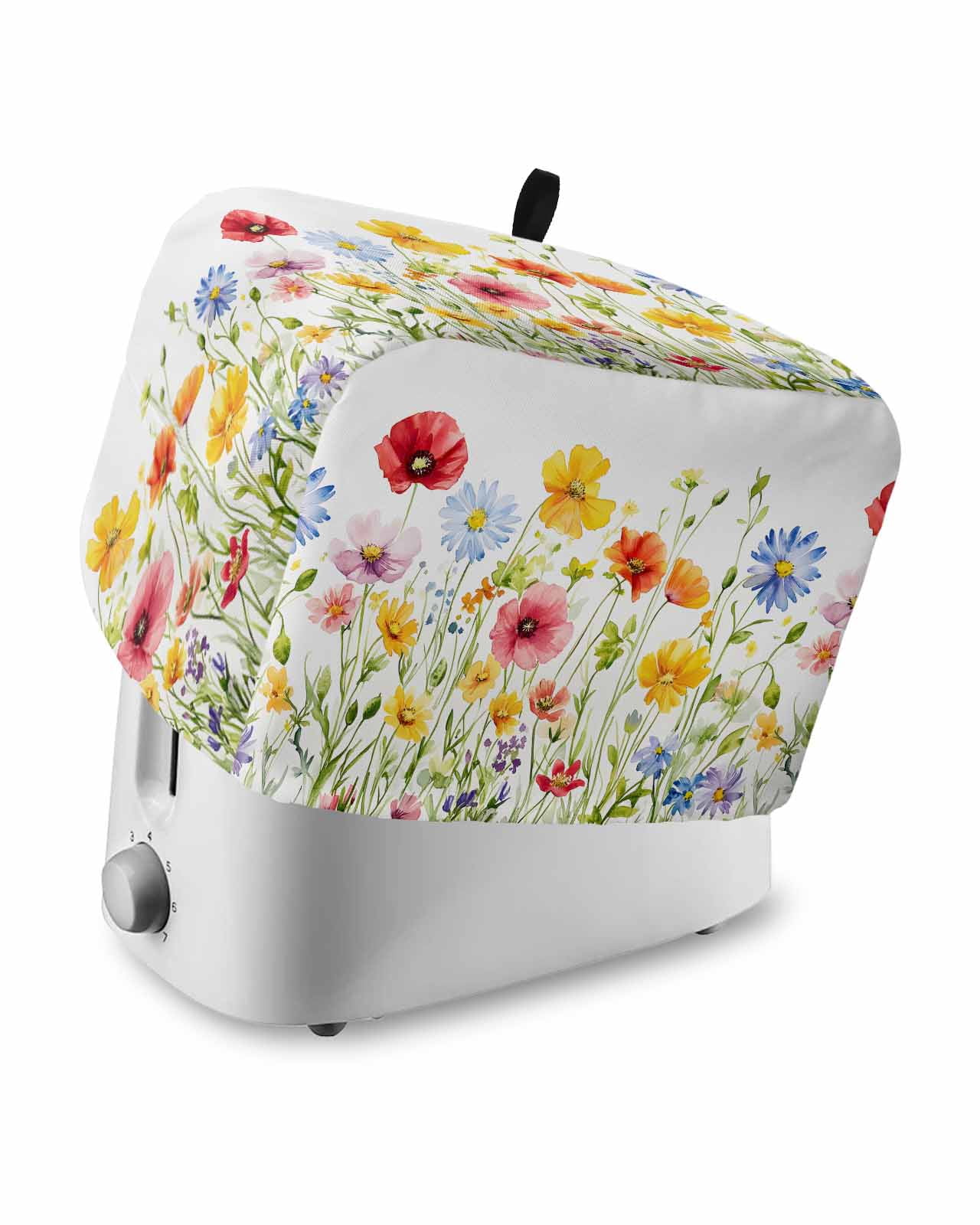 Fsddascl Watercolor Flowers Toaster Cover 4 Slice, Large Kitchen ...