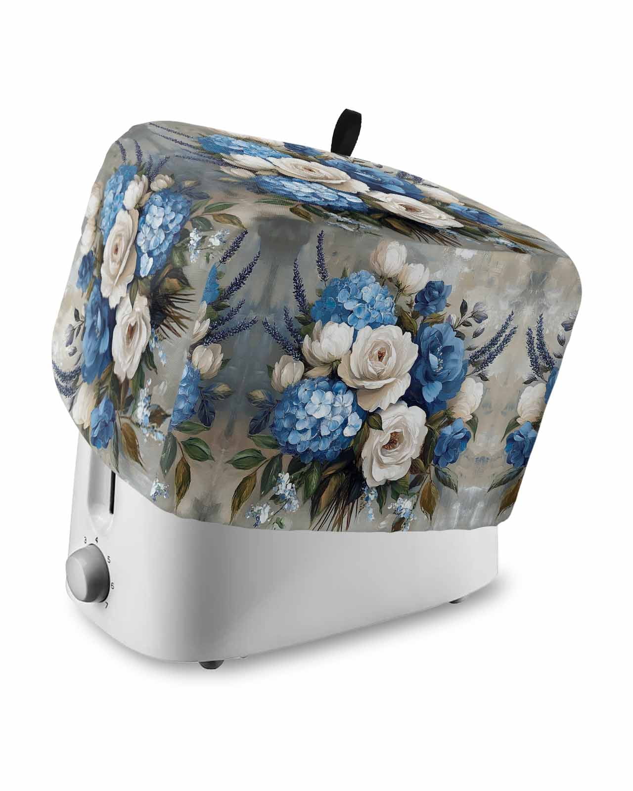 Fsddascl White Blue Spring Floral Small Toaster Cover 2 Slice, Kitchen ...